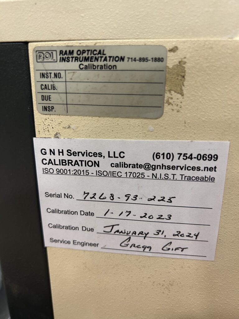 Ram ROI Optical OMIS II Vision AutoCheck Metrology Measurement ...