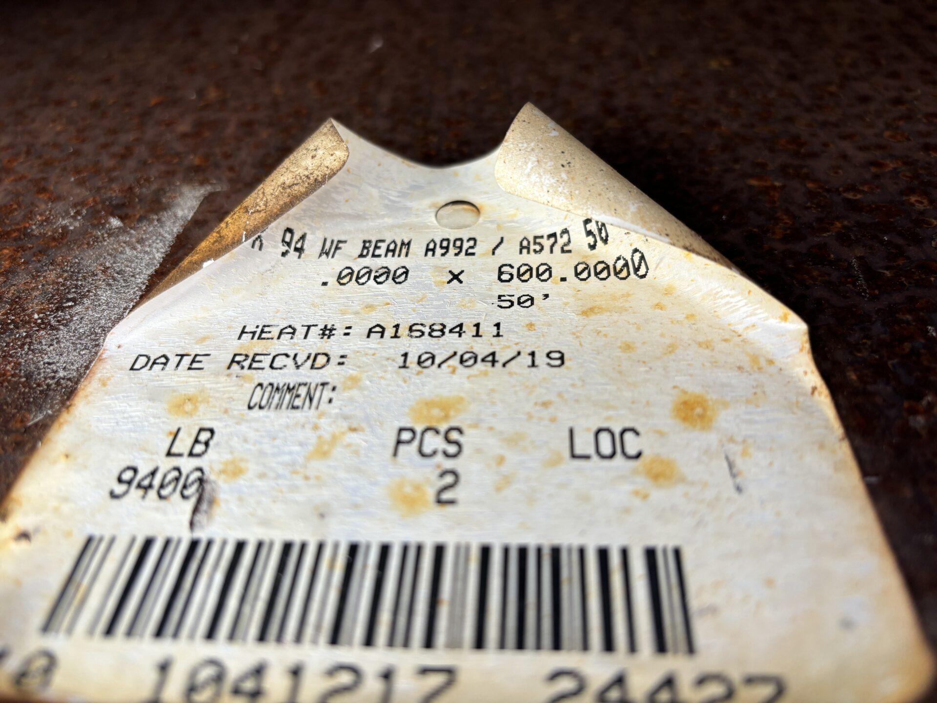 Steel Beam Building Bridge Construction W24 x 94# X 50’ Wide Flange H ...