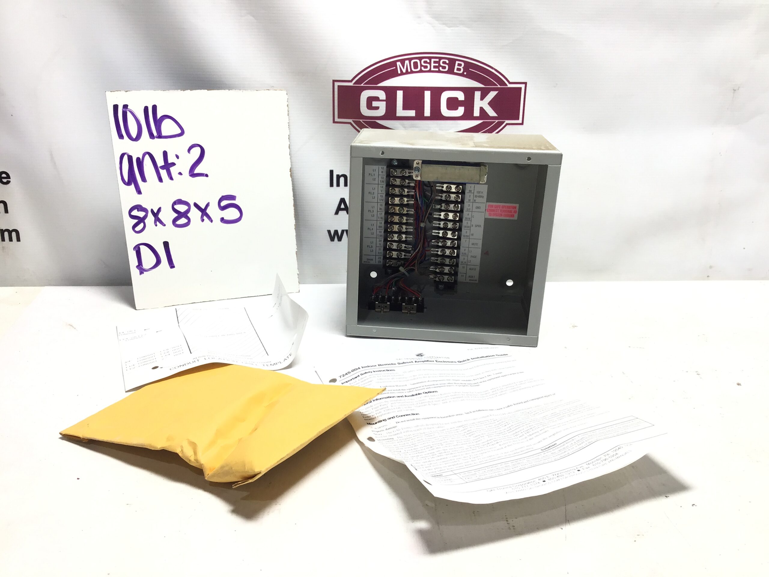 GAI-TRONICS 7245-004, AMPLIFIER ENCLOSURE – Moses B. Glick