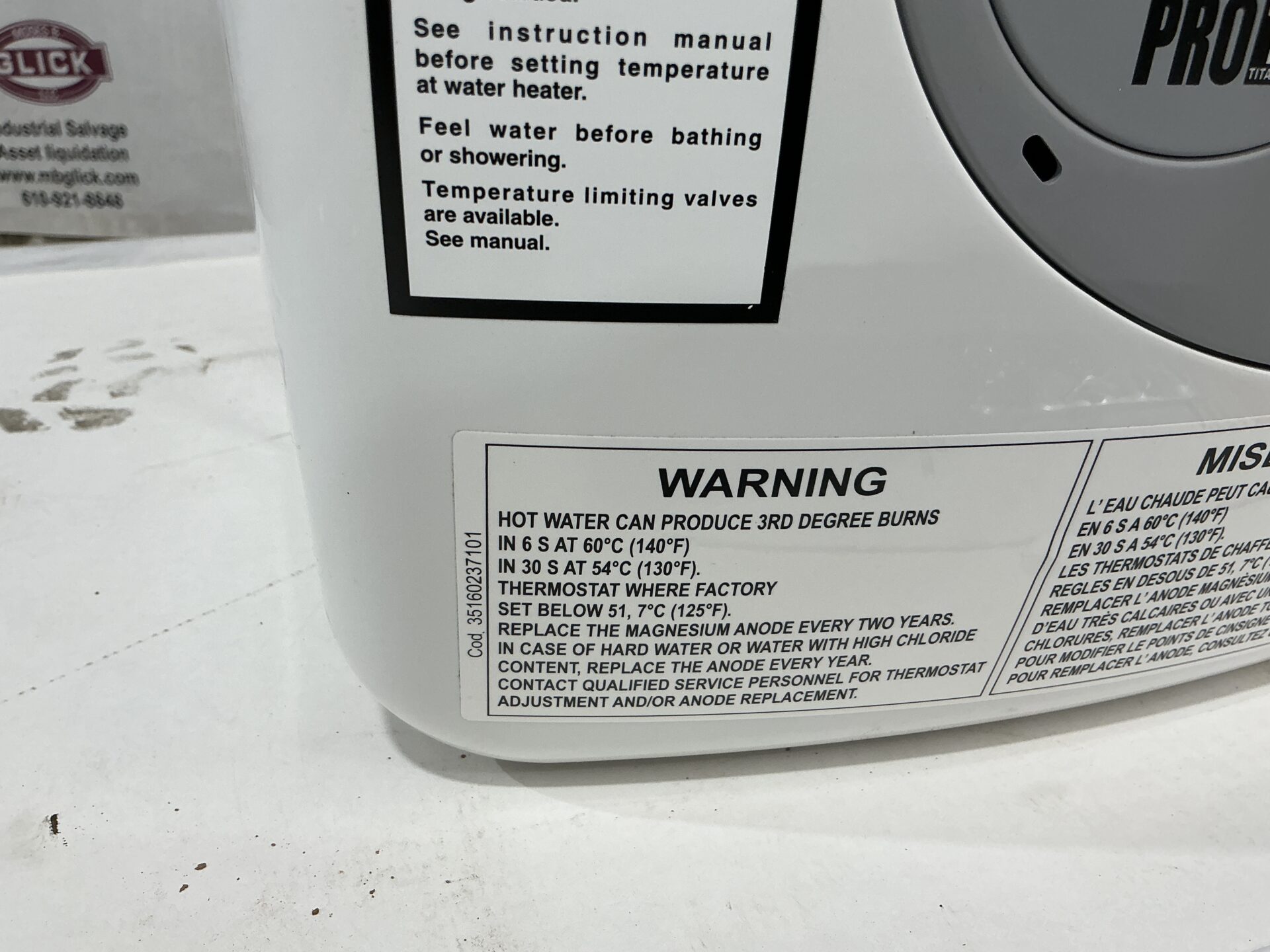 Ariston GL 4 TI Mini Tank 4 Gallon Electric Water Heater 120VAC 12 ...