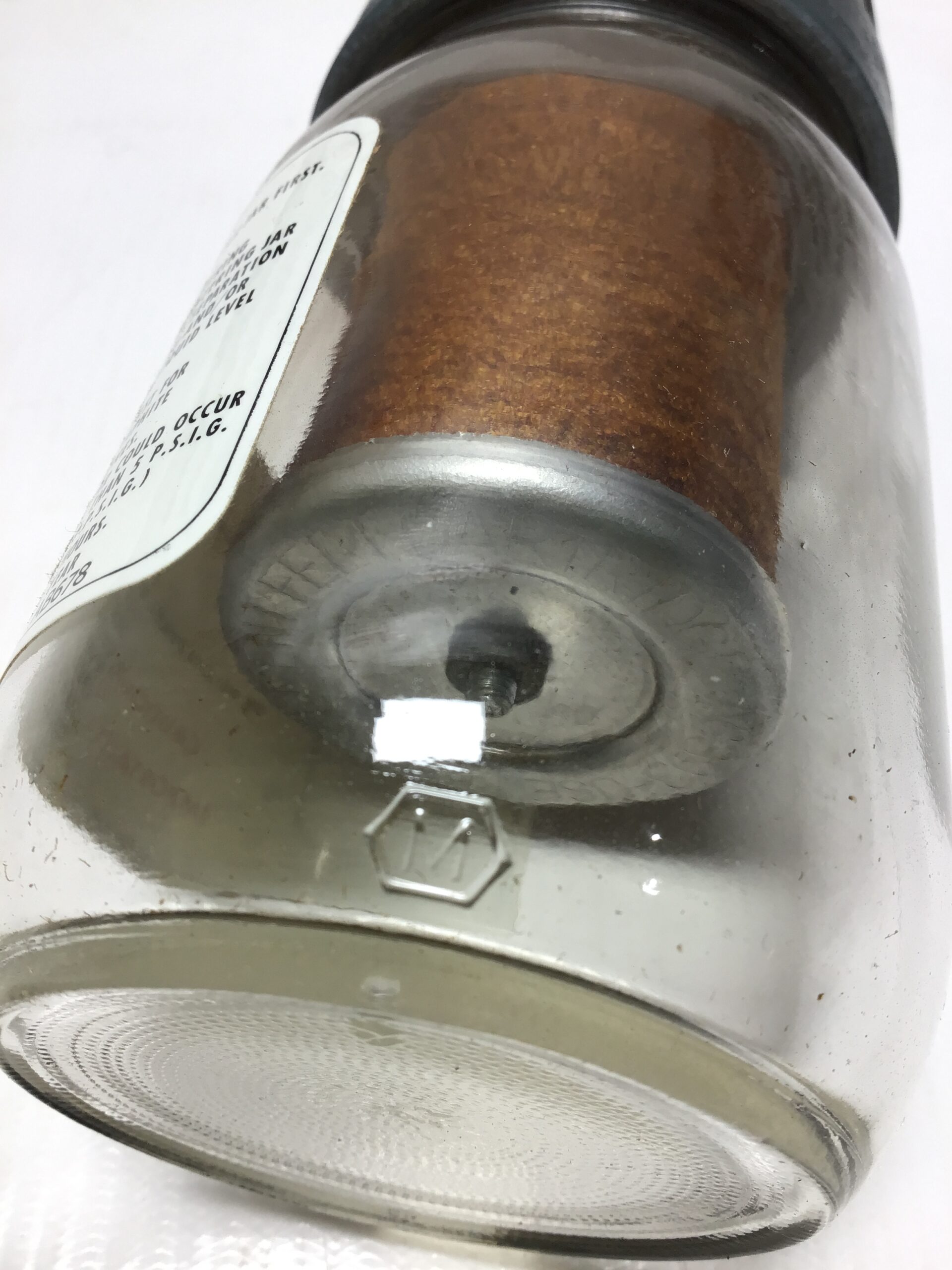 Gast AB599 Air Compressor Filter / Muffler 16oz Glass Jar 1/8 FNPT ...