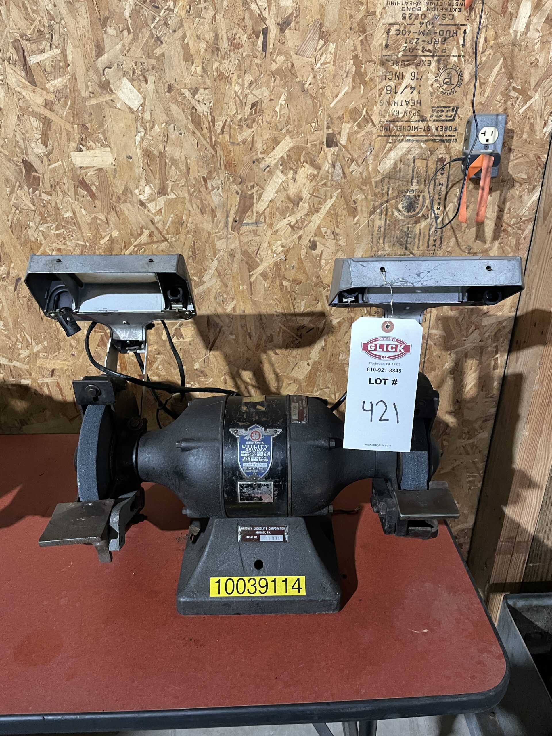 US 8” Utility Grinder / Bench Grinder 3600rpm 220V 3PH – Moses B. Glick