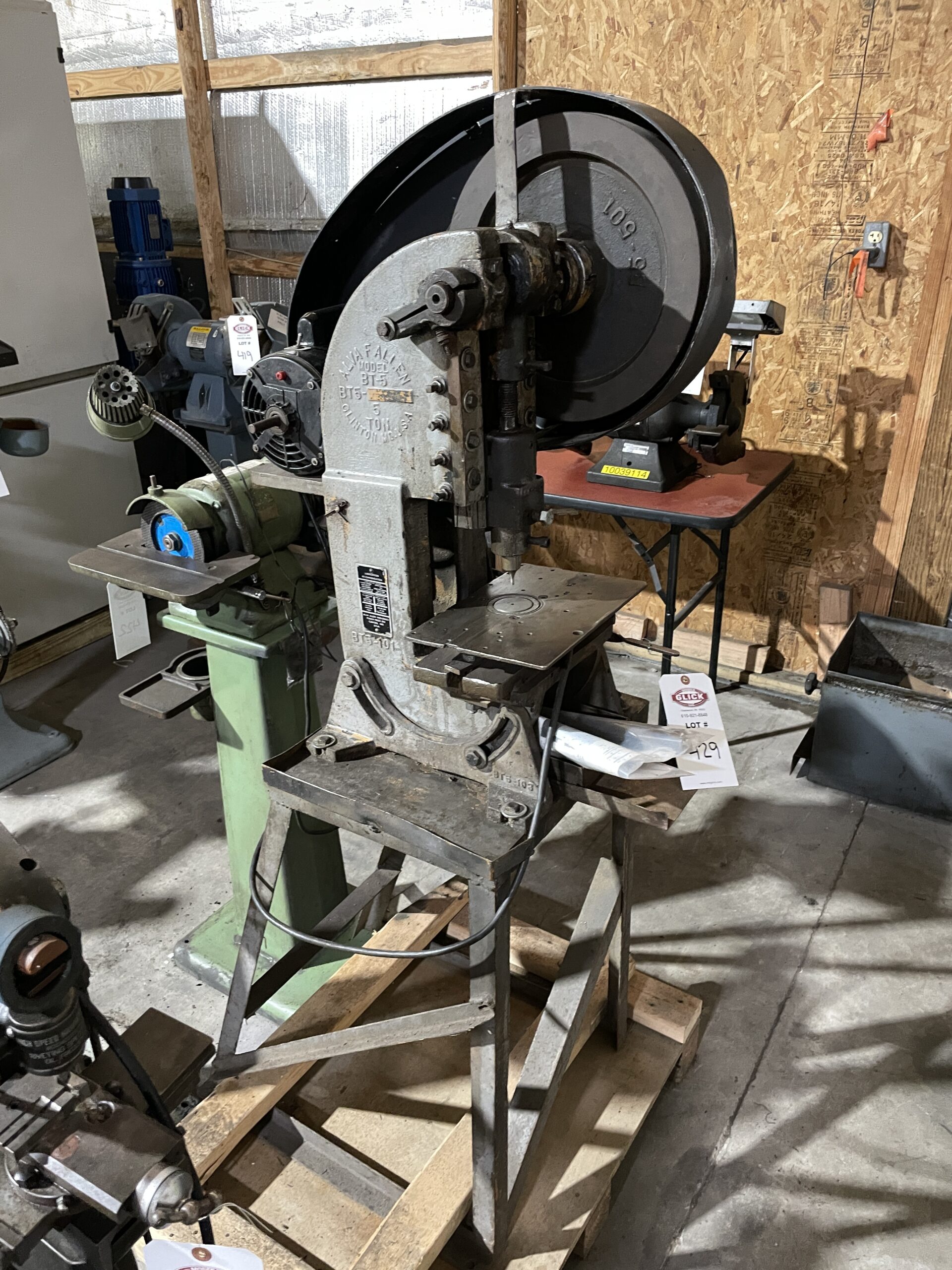 Alva Fallen BT-5 Ton OBI Bench Punch Press 1-1/4” Stroke 4” Throat 1PH ...