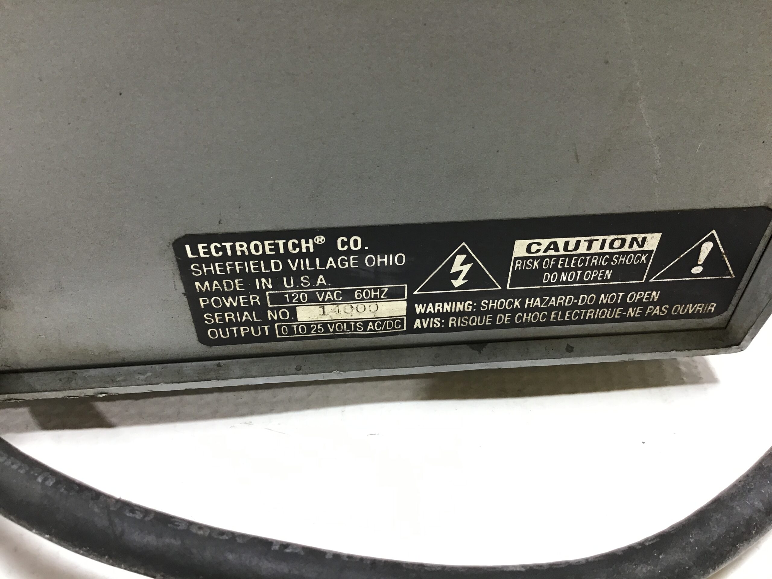 Lectroetch V10A Electrochemical Metal Engraving Machine Power Unit ...