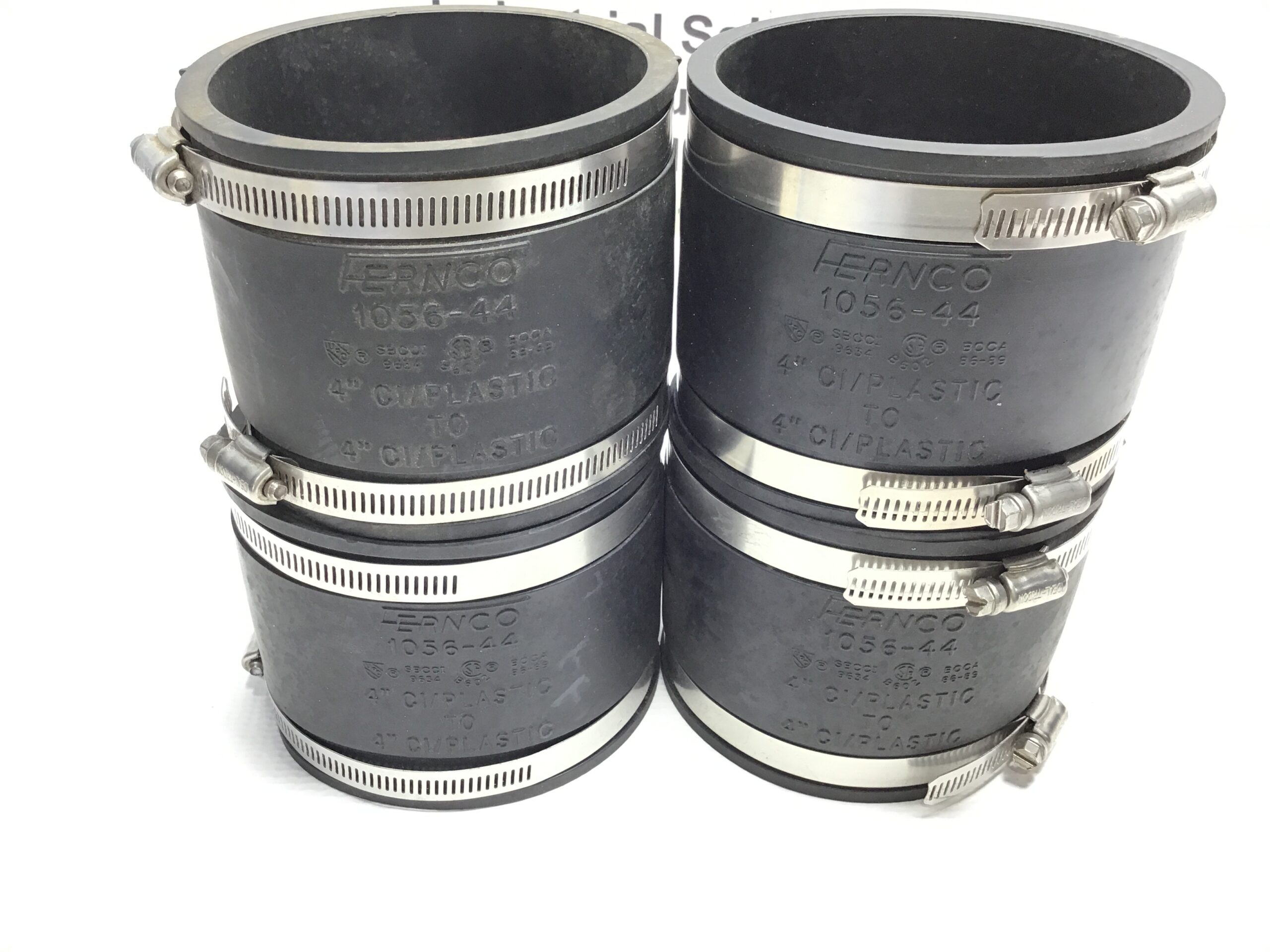 Fernco 1056-44 Flexible Coupling 4″ CI/Plastic to 4″ CI/Plastic (Lot of ...
