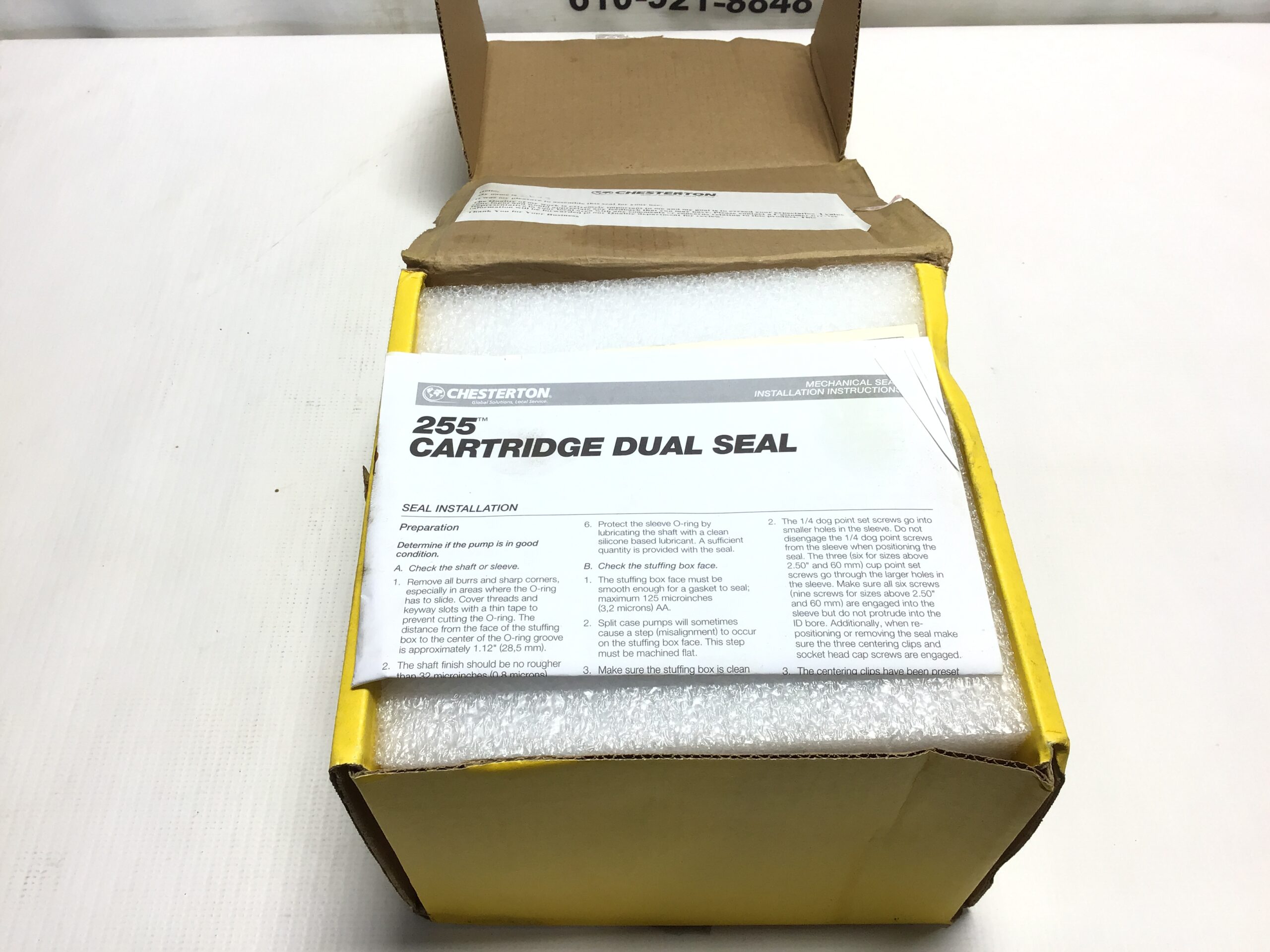 Chesterton 255/0EM-16 Dual Cartridge Seal 1.978″ Shaft Mechanical Seal ...