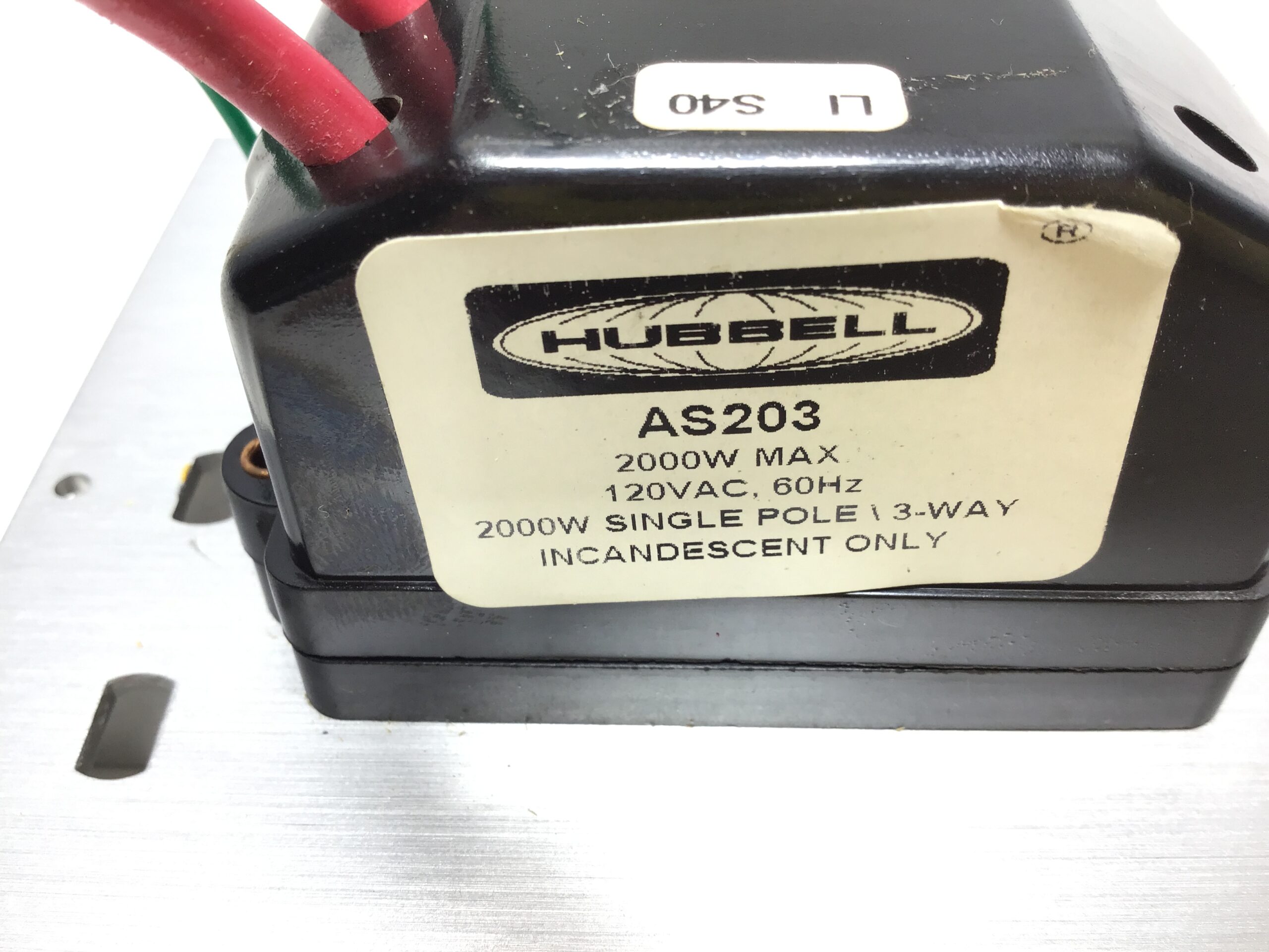 Hubbell AS203 Architectural Slide Dimmer 2000W Single Pole 3 Way Preset ...
