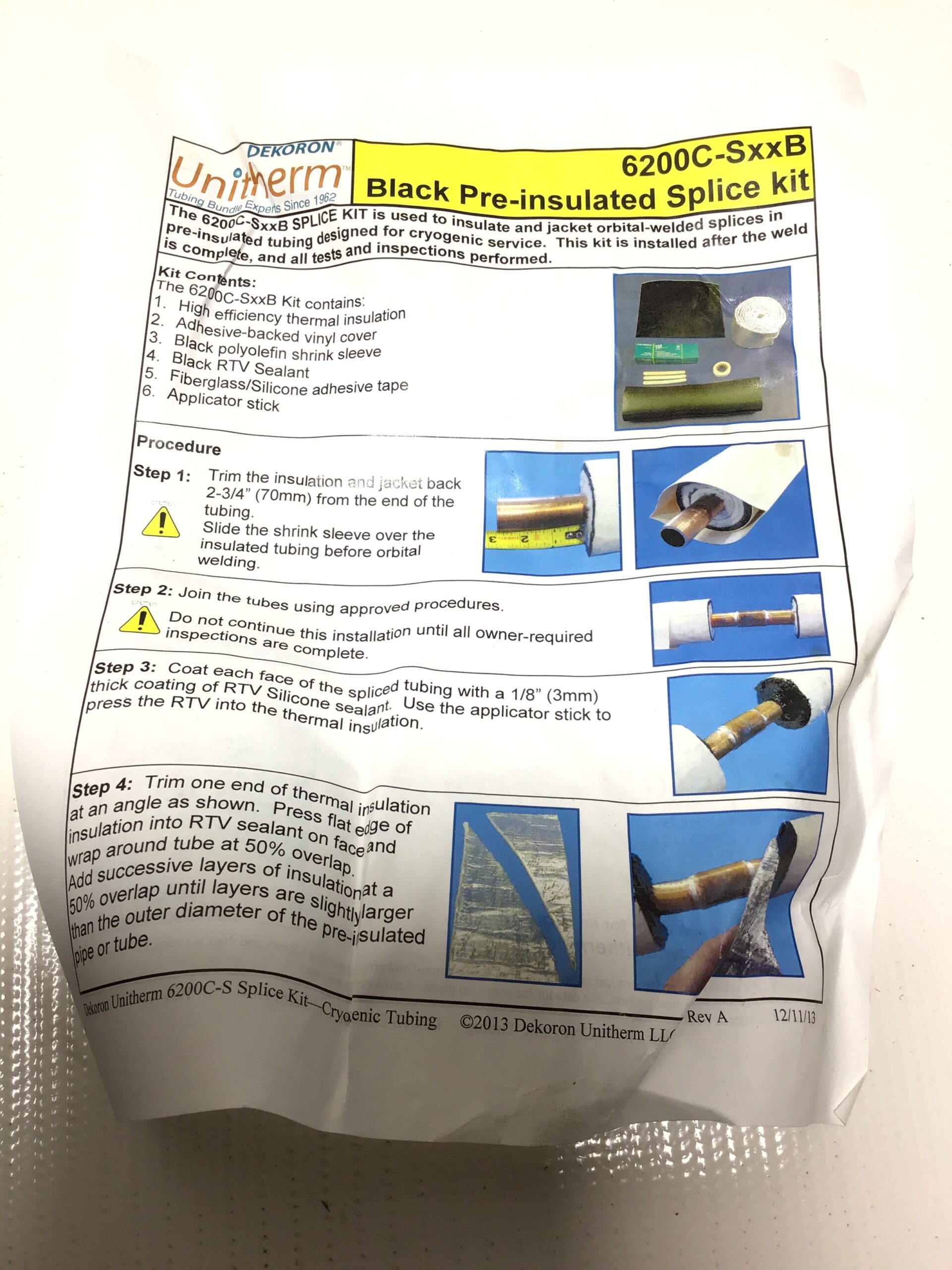 Dekoron Unitherm 6200C-SxxB Black Pre-Insulated Splice Kit – Moses B. Glick