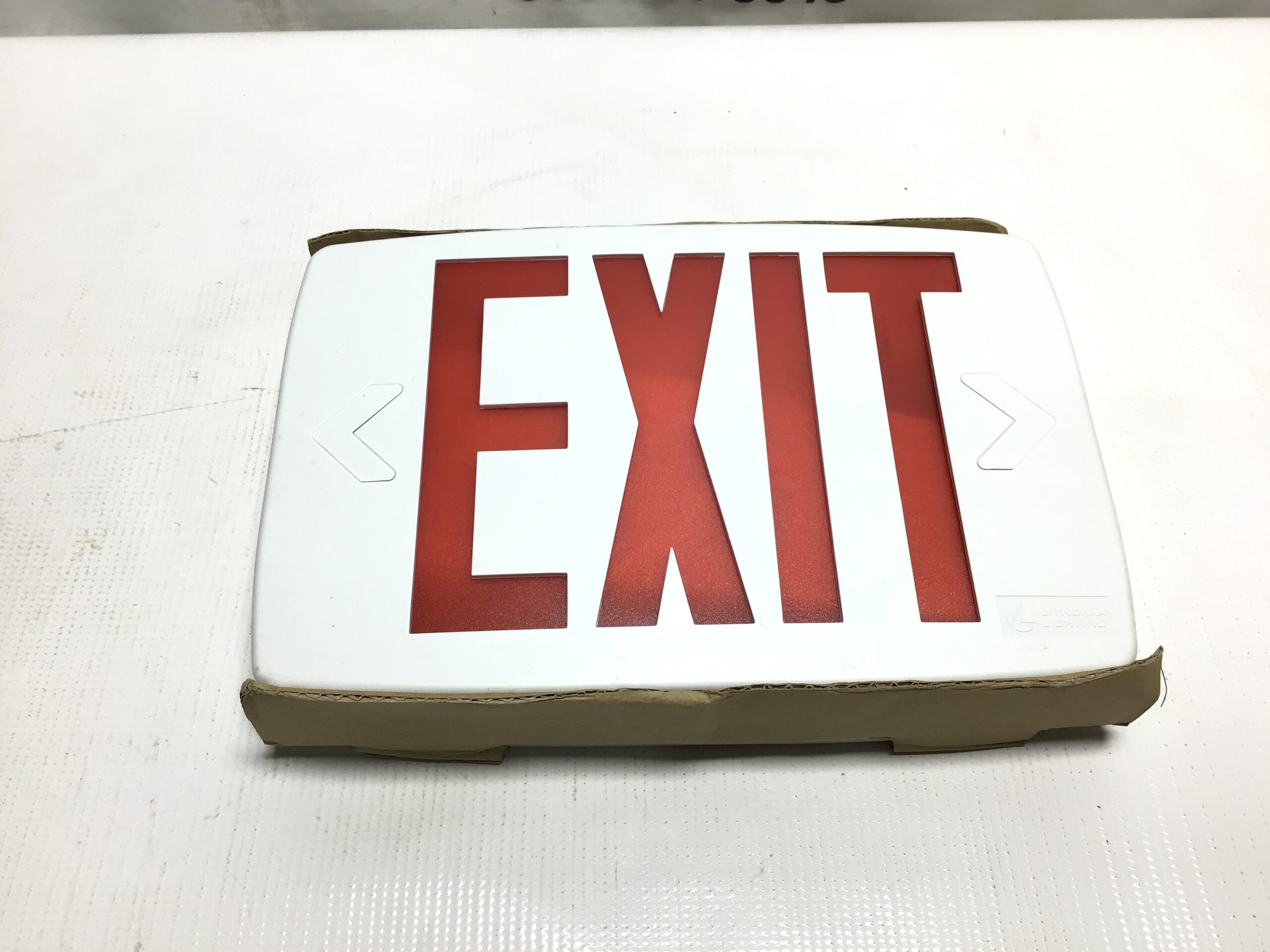 Quantum 3BA32 Lithonia Lighting Led Exit Sign With Battery 120/277V ...