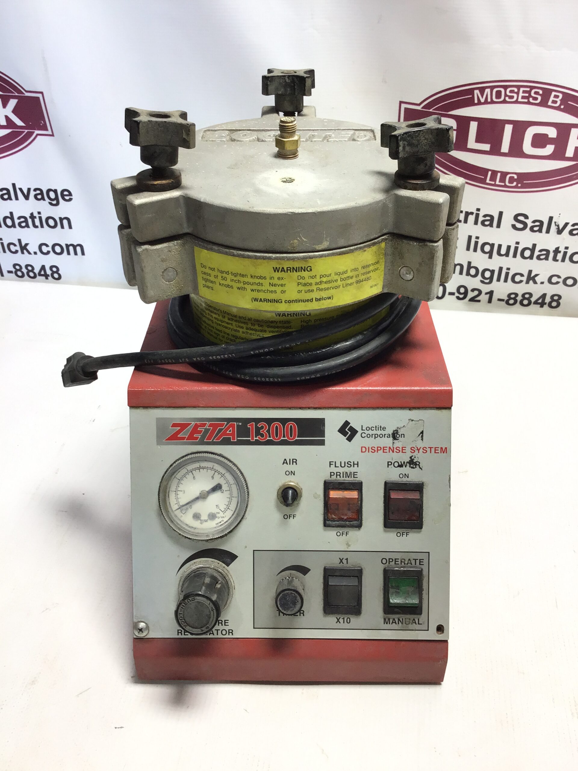 Loctite Zeta 1300 Dispense System Maximum 100 PSIG (7kg/cm²) – Moses B ...