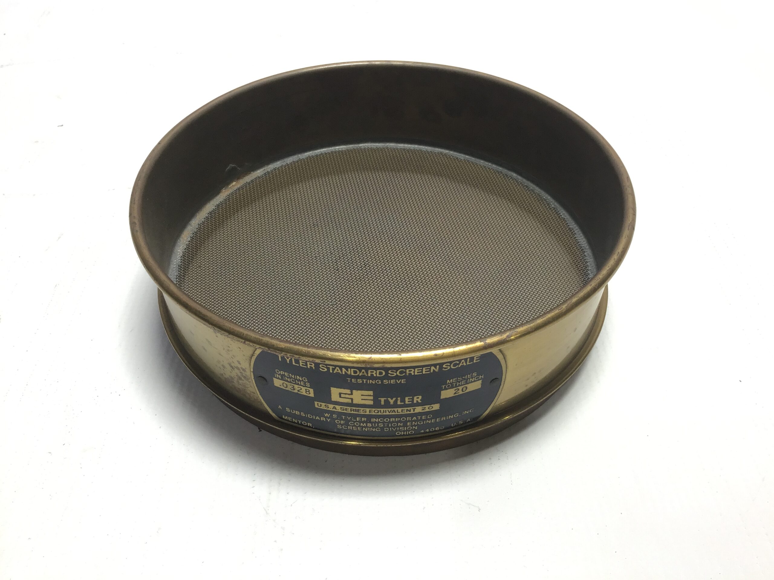 WS Tyler Standard Screen Scale Testing Sieve 20 Mesh .0328 Opening ...