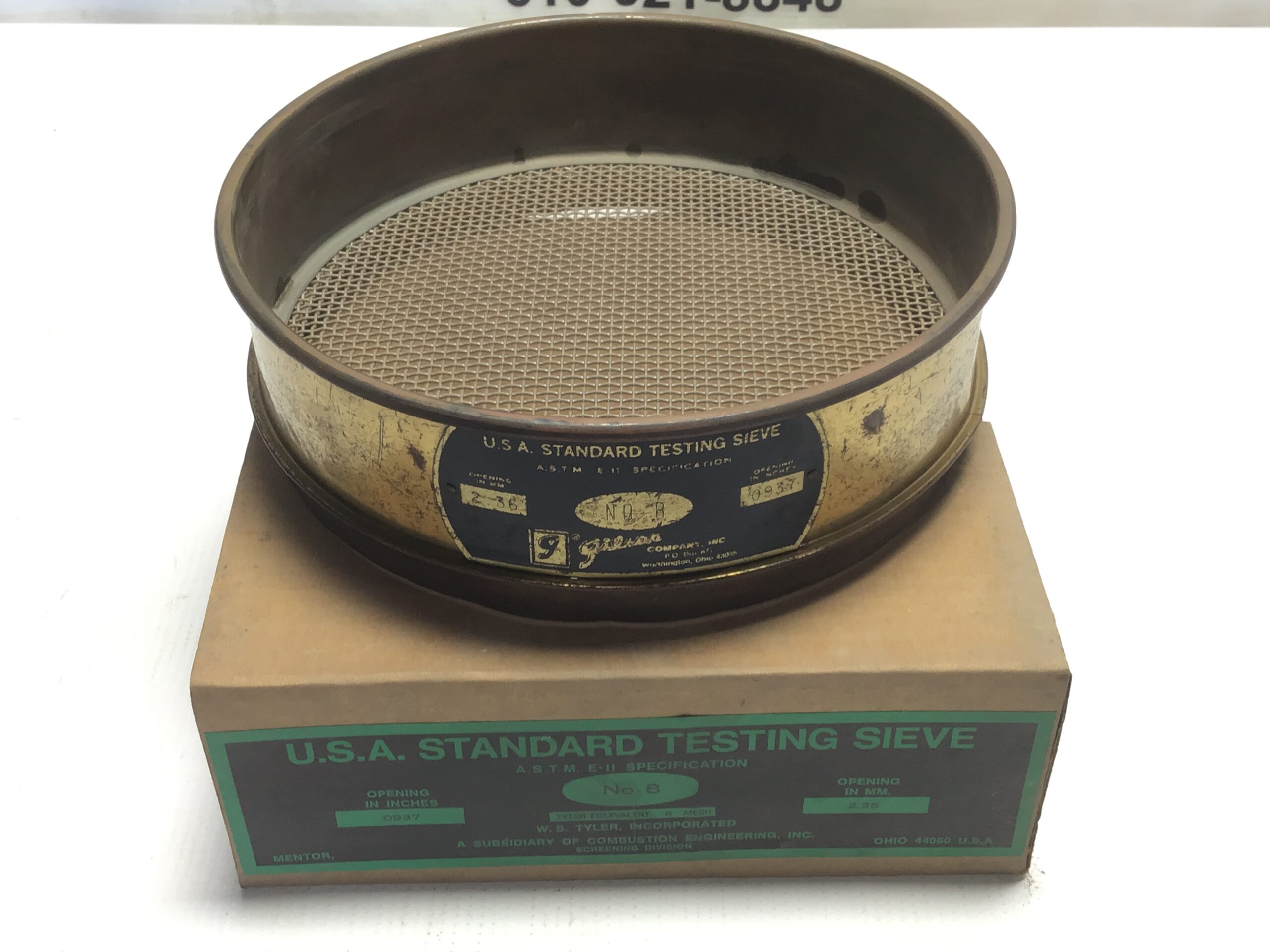 WS Tyler Standard Screen Scale Testing Sieve 8 Mesh .0937 Opening ...