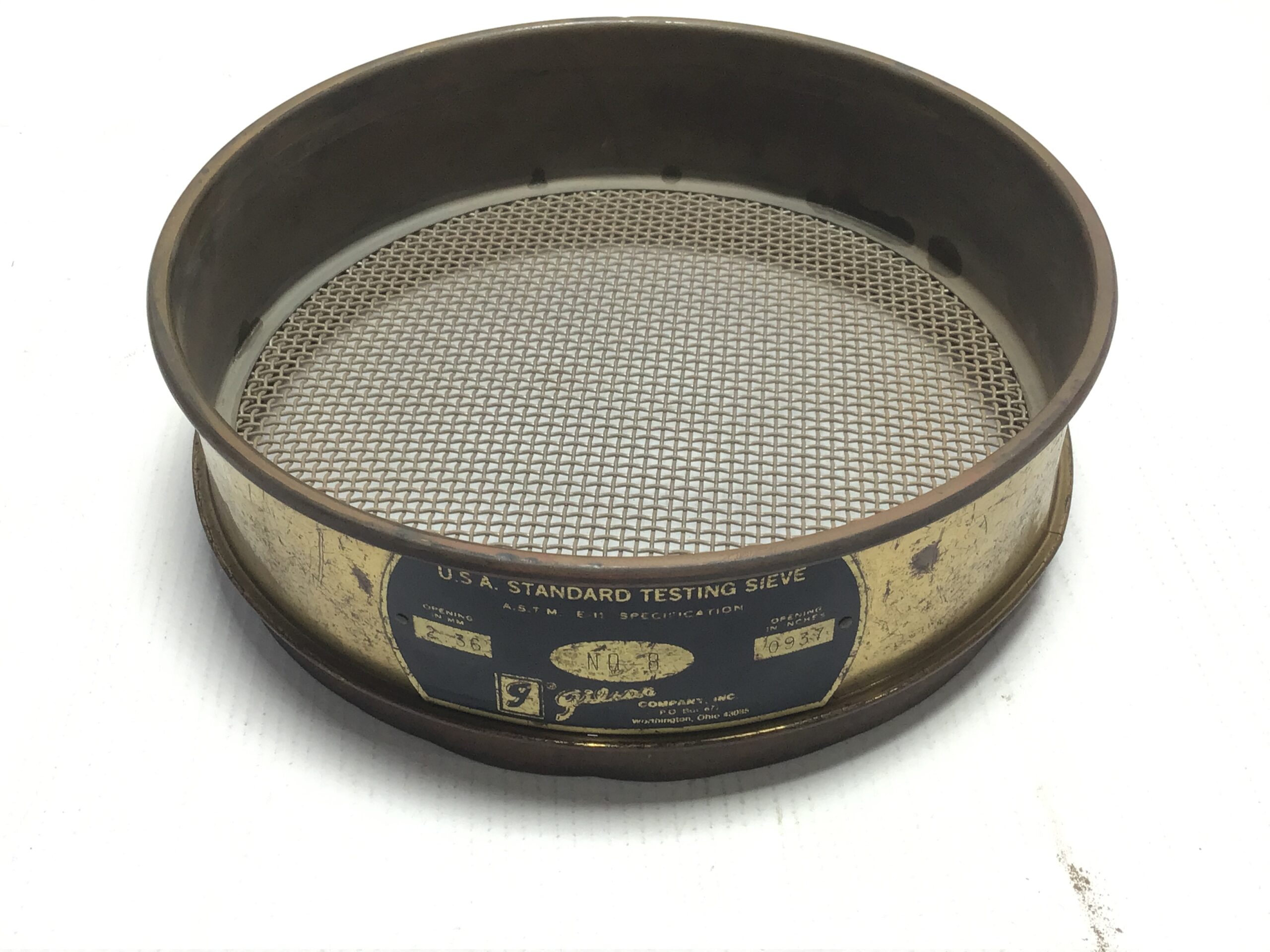 WS Tyler Standard Screen Scale Testing Sieve 8 Mesh .0937 Opening ...