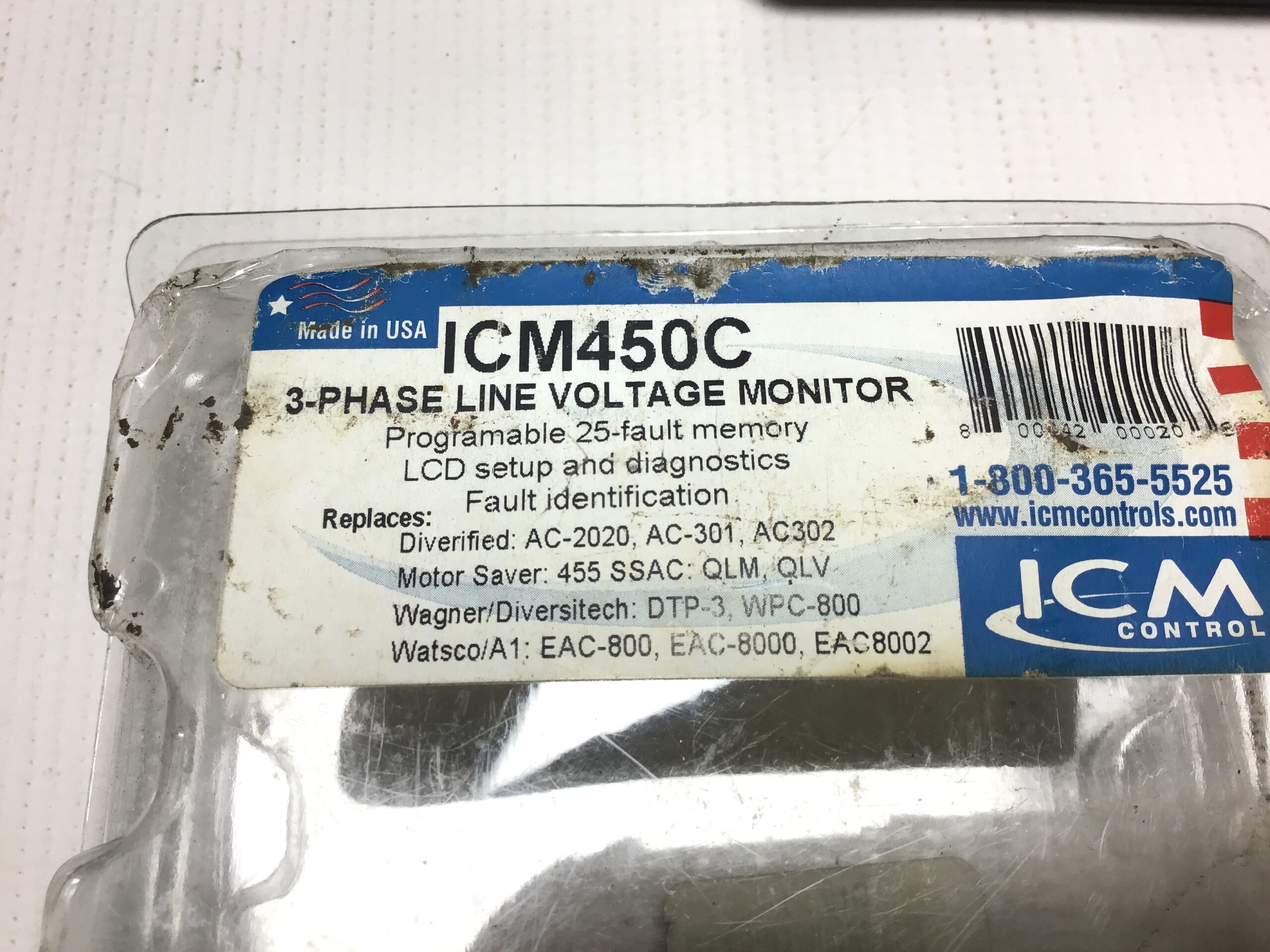 ICM Controls ICM450C Three-Phase Line Voltage Monitor 190-360VAC 50 ...