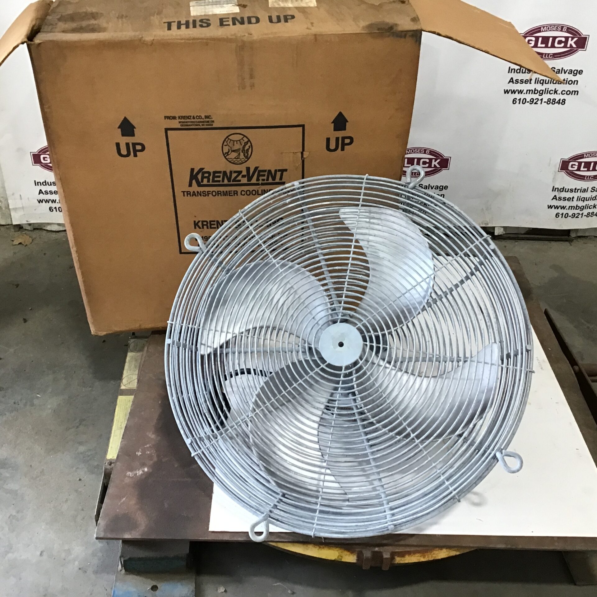 Krenz-Vent F24-A8180 Transformer Cooling Fan 1750 RPM 1/2 HP 60 Hz 208 ...