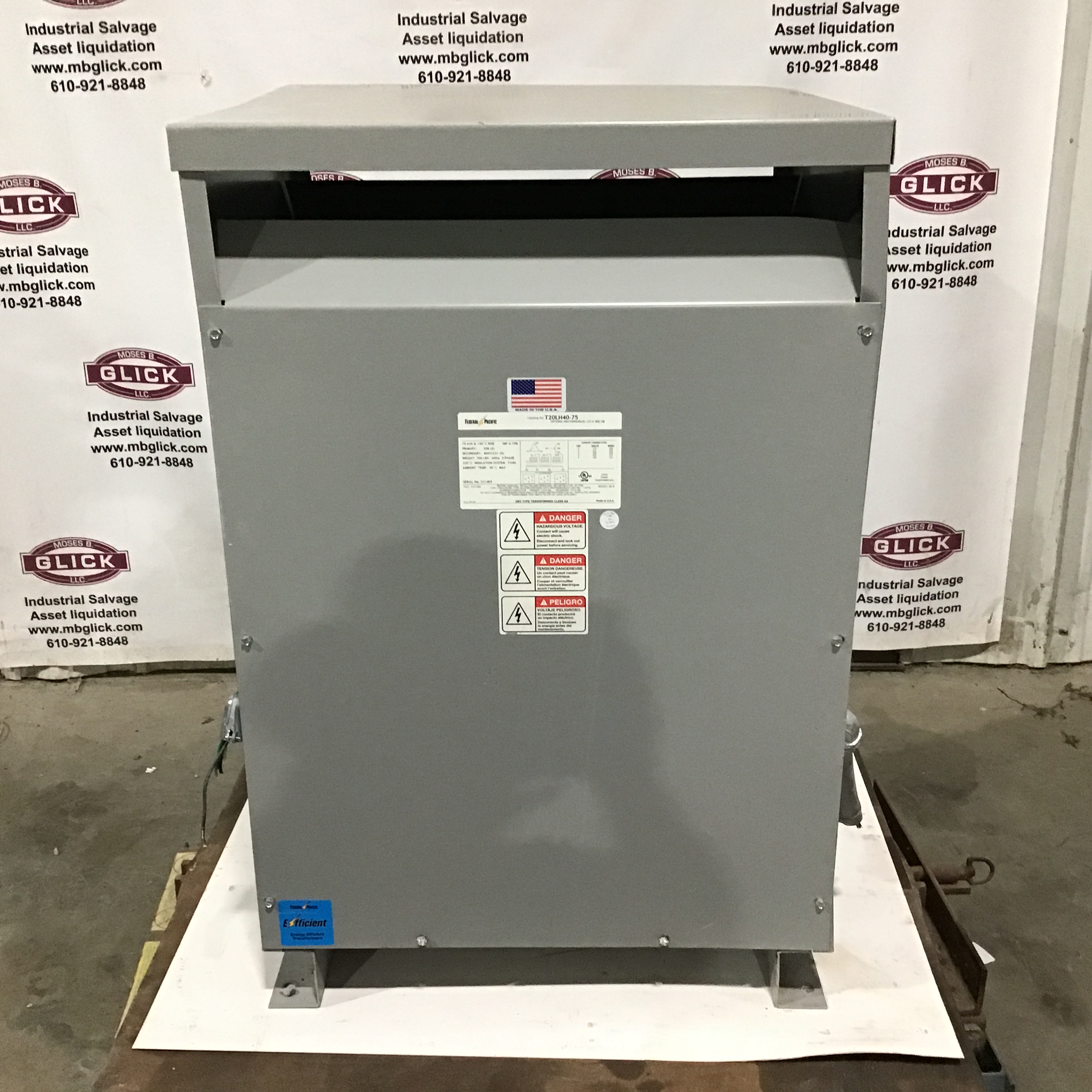 Federal Pacific 36B – T20LH40-75 Dry Type Transformer Class AA 75kVa ...