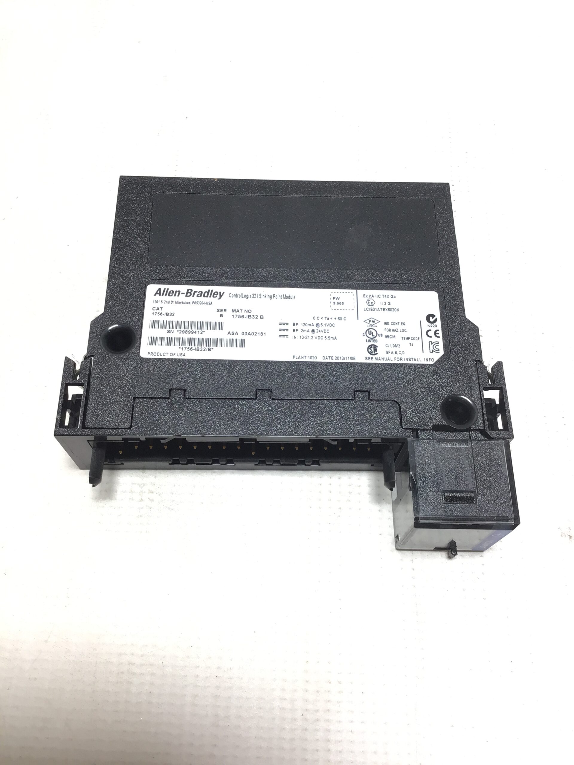Allen-Bradley 1756-IB32 ControlLogix 32 Sinking Point Module Ser B ...