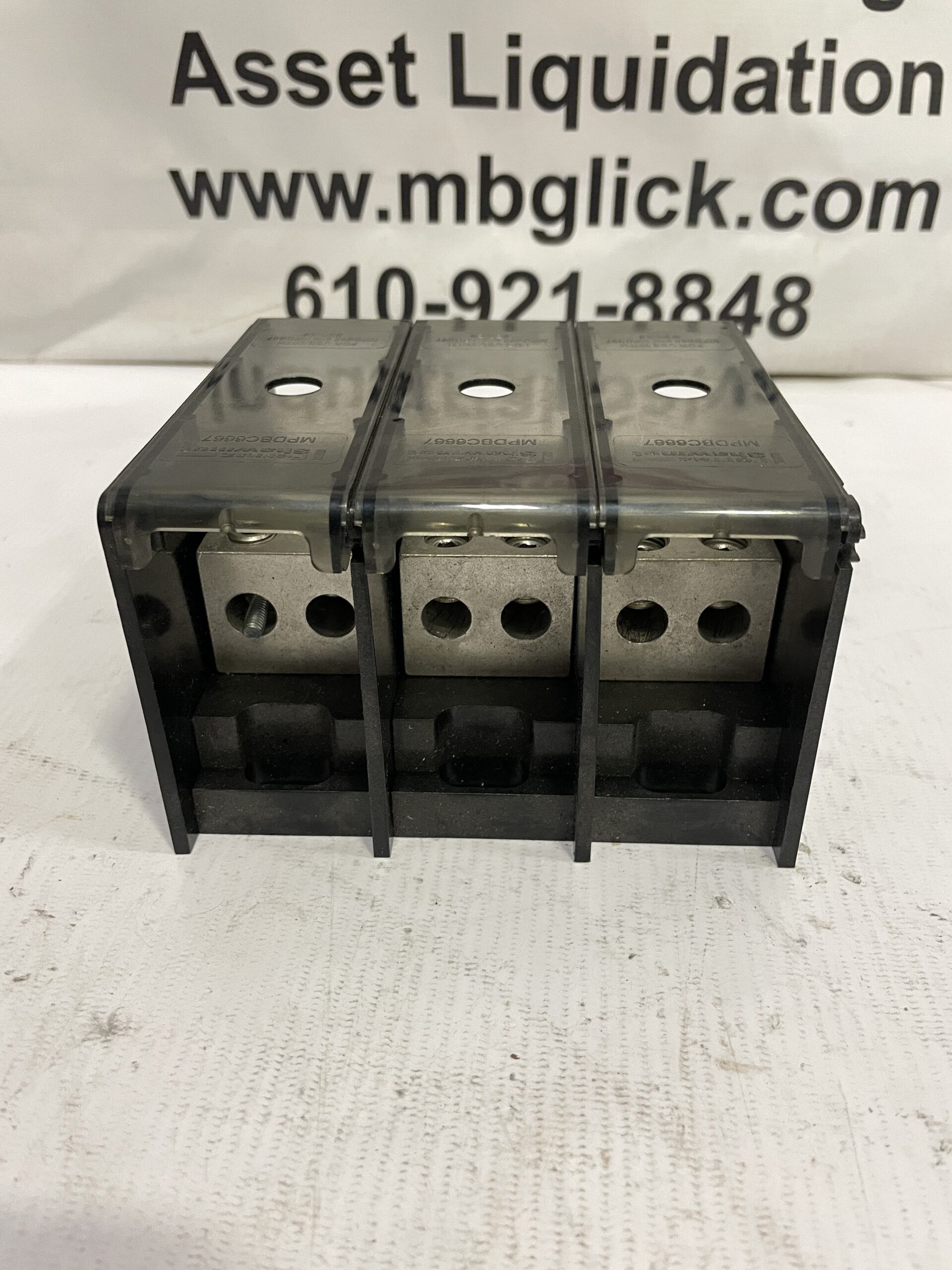 Ferraz Shawmut MPDB67613 3 Pole Power Distribution Block 600V 270A 3PH ...