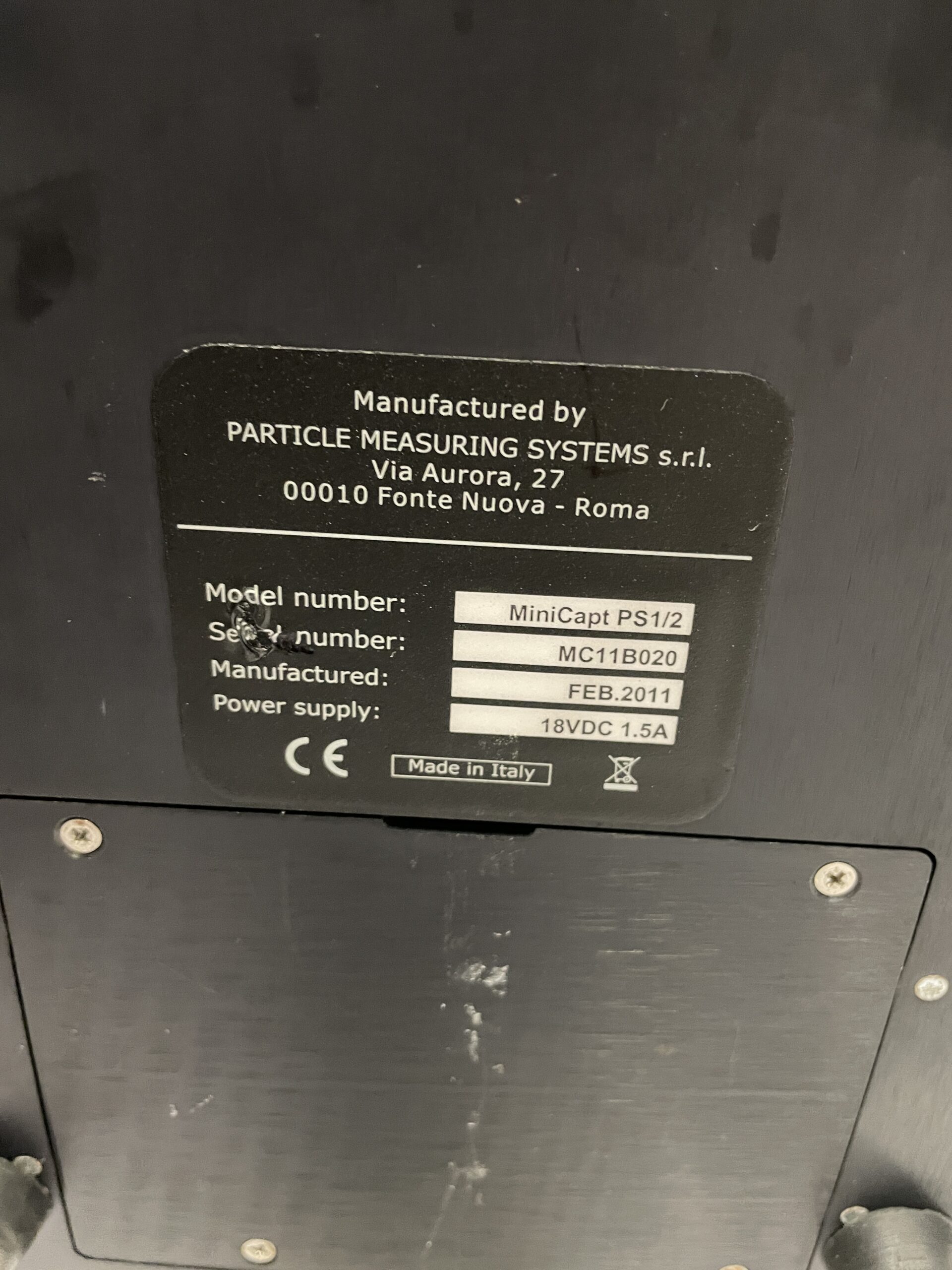 Particle Measuring Systems MiniCAPT 100 Microbial Air Sampler PS1/2 ...