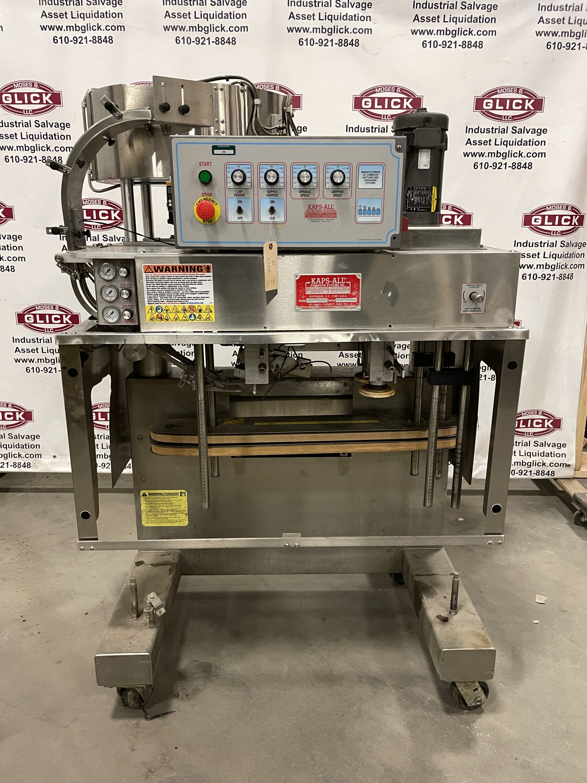 KAPS-ALL C-8 Bottle Capper/Capping Machine 2-1/2” w x 3/4” h Max Cap ...
