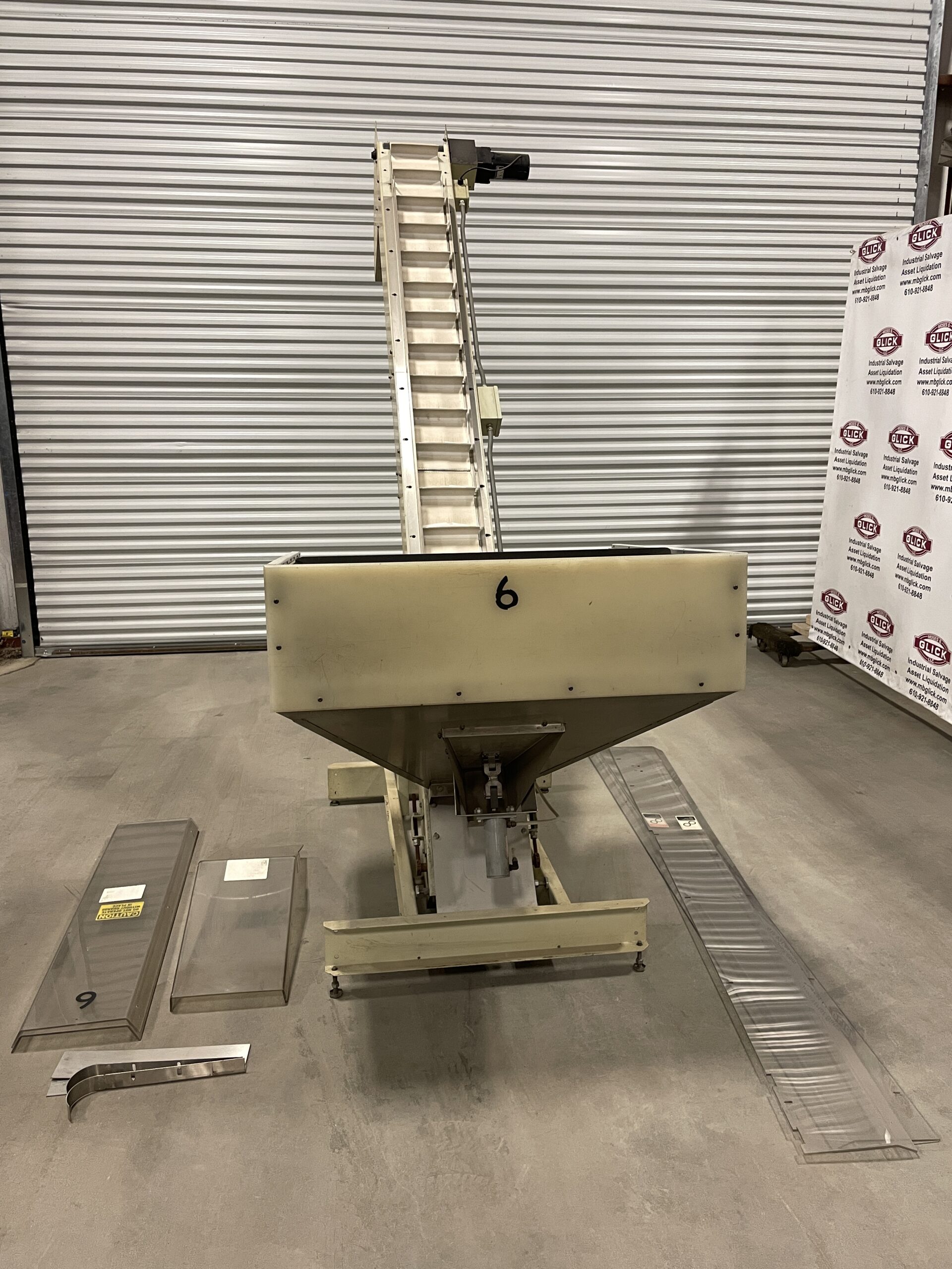 Hoppmann EP-08 Elevating Prefeeder/Unscrambler/Incline Conveyor 9.5ft ...