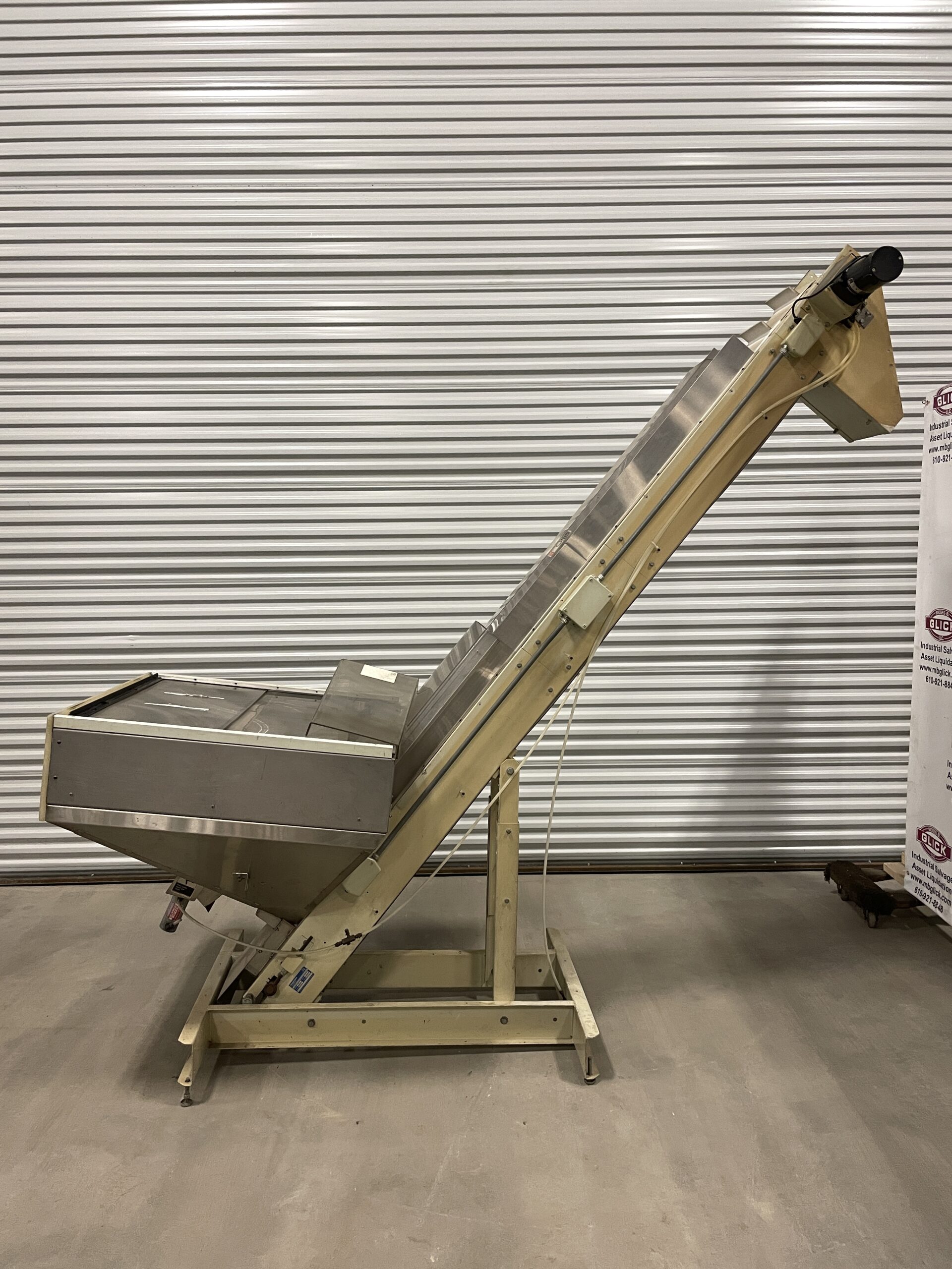 Hoppmann EP-08 Elevating Prefeeder/Unscrambler/Incline Conveyor 9.5ft ...