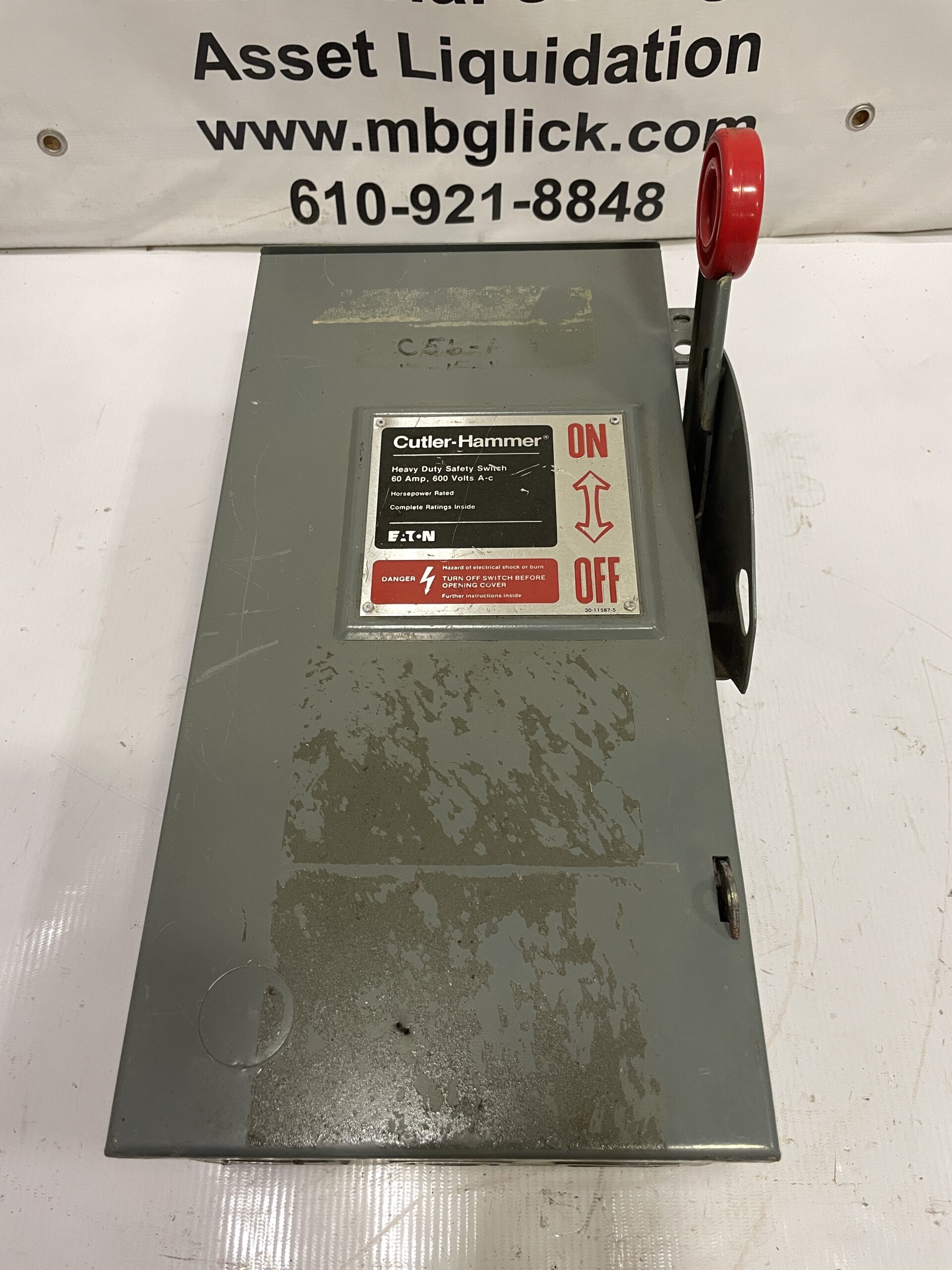 Eaton Cutler-Hammer DH362URK 60A 3 Pole Non-Fusible Safety Disconnect ...