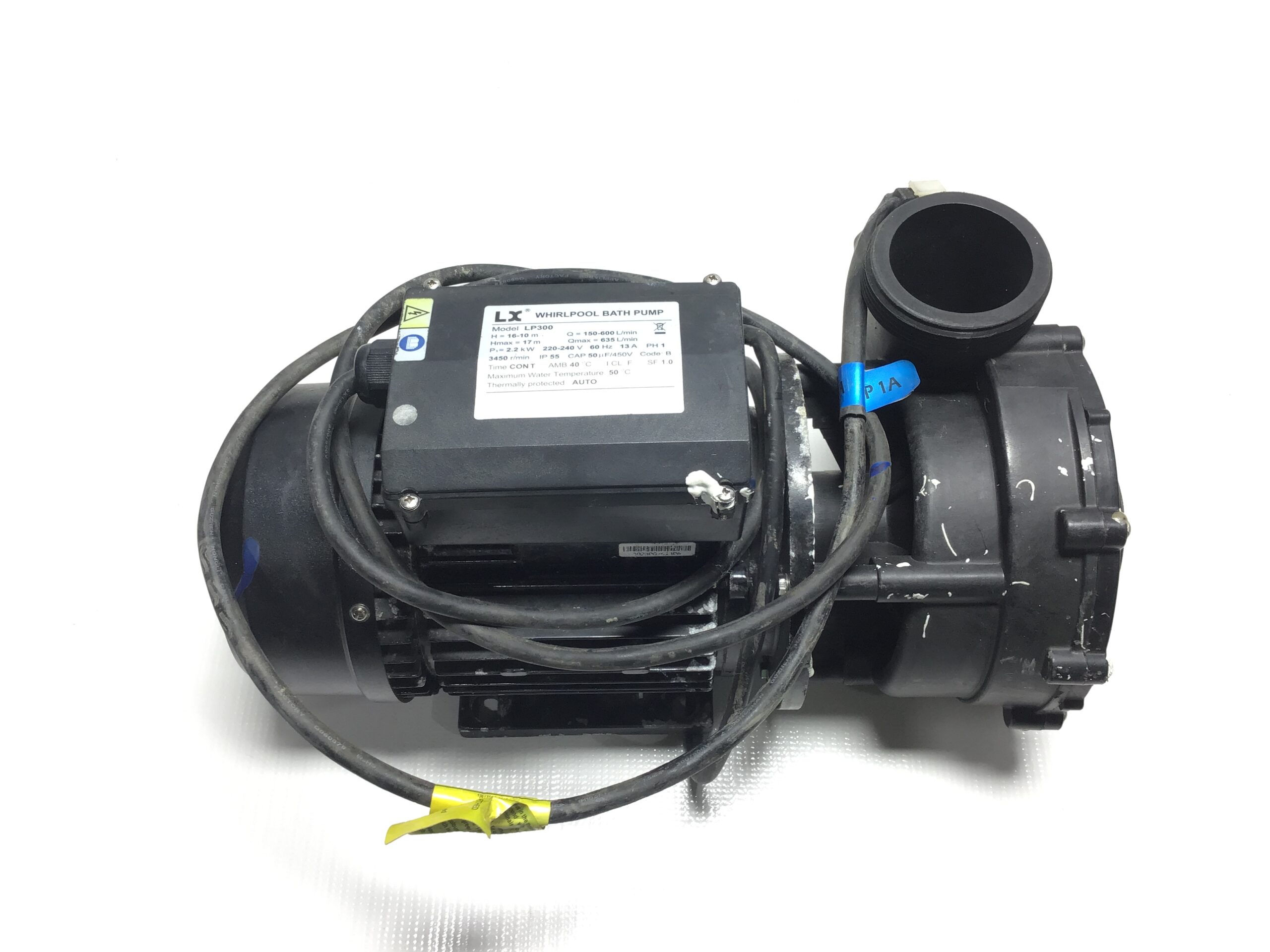 LX LP300 Whirlpool Bath Pump 3450 r/min 13A 60Hz 1PH 1.0SF Max Water ...