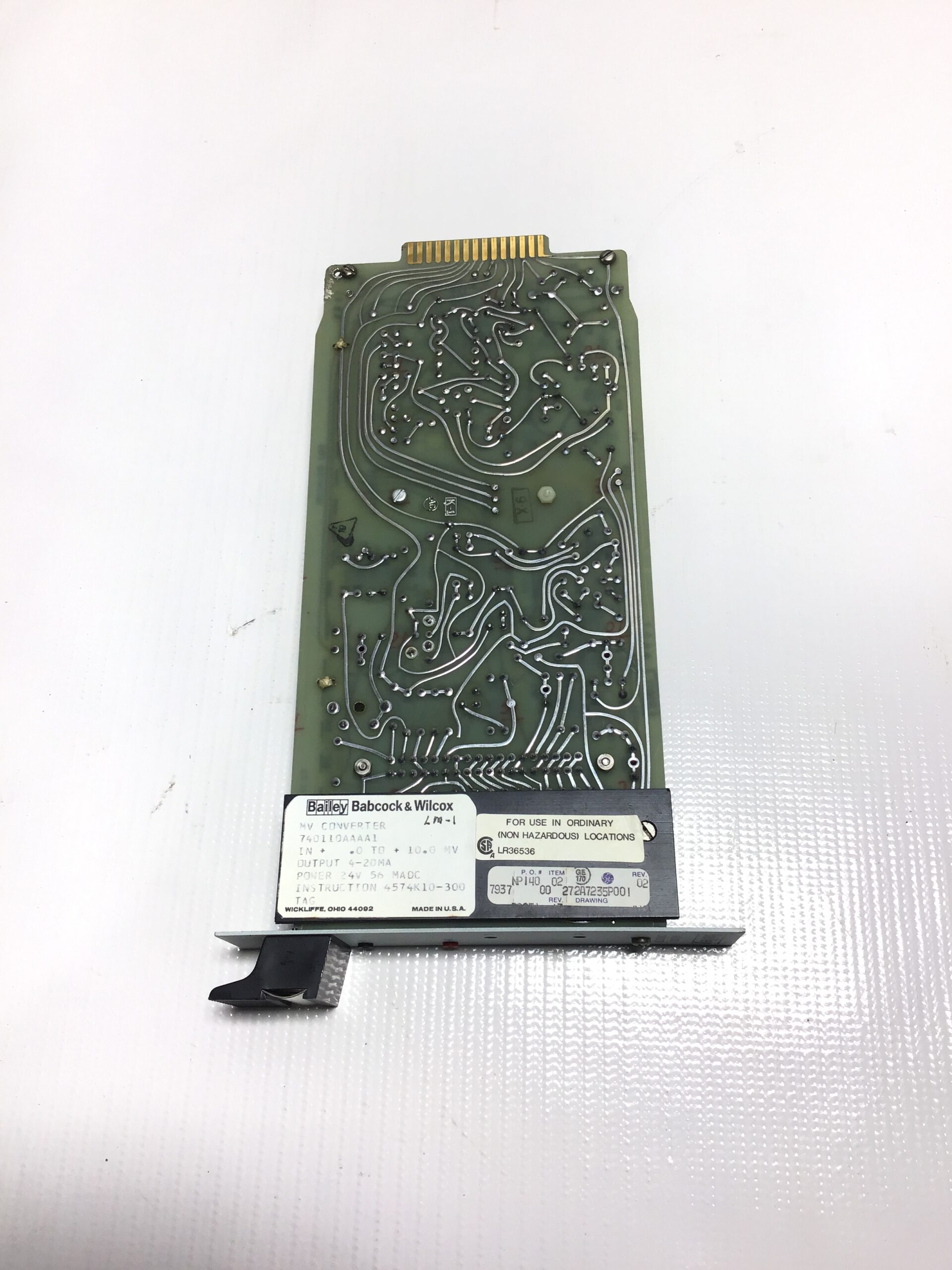 Bailey 740110AAAA1 PC Board Millivolt Converter Output 4-20MA Power 24V ...