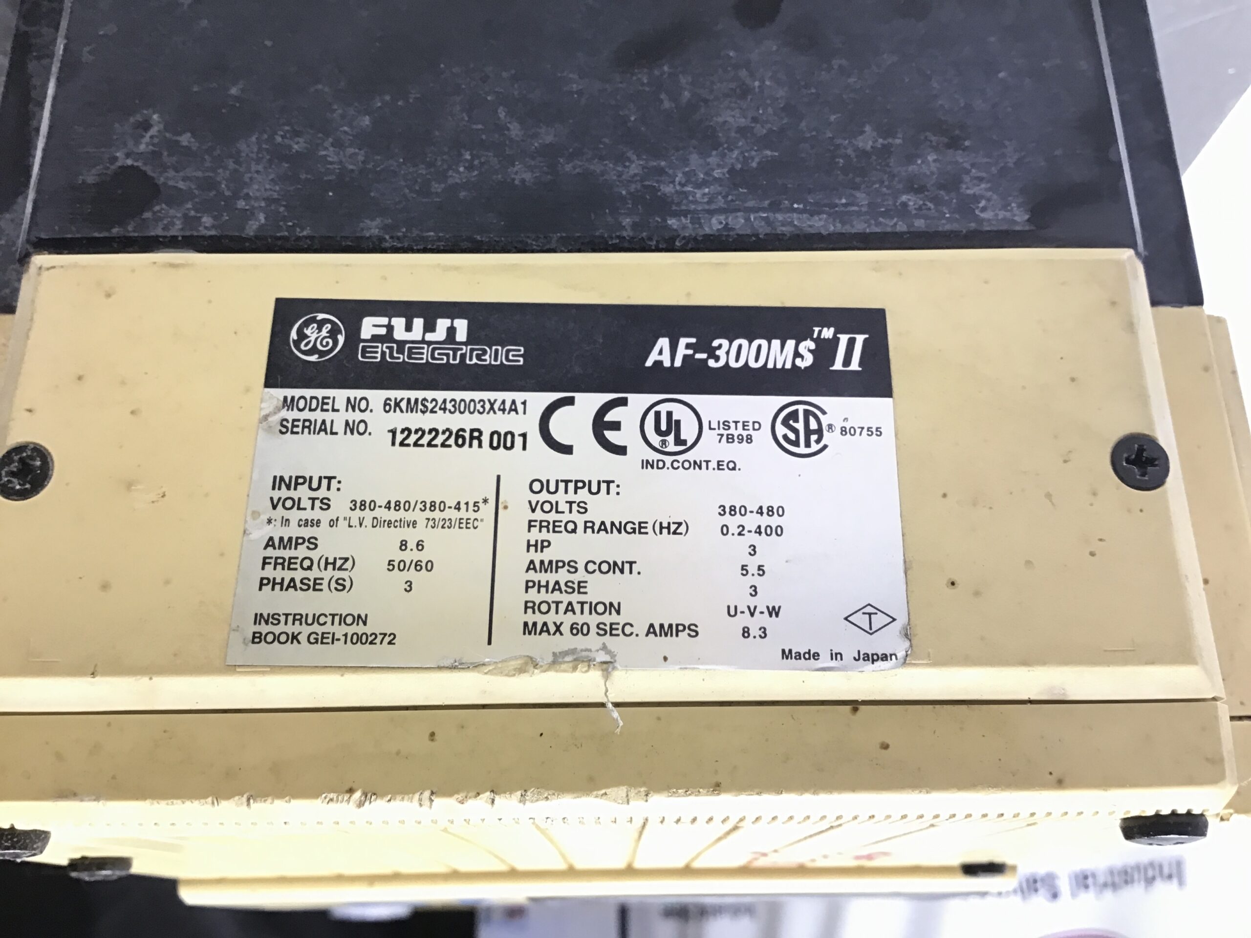 Fuji Electric 6KMS243003X4A1 – AF-300 Micro-Saver II Variable Frequency ...