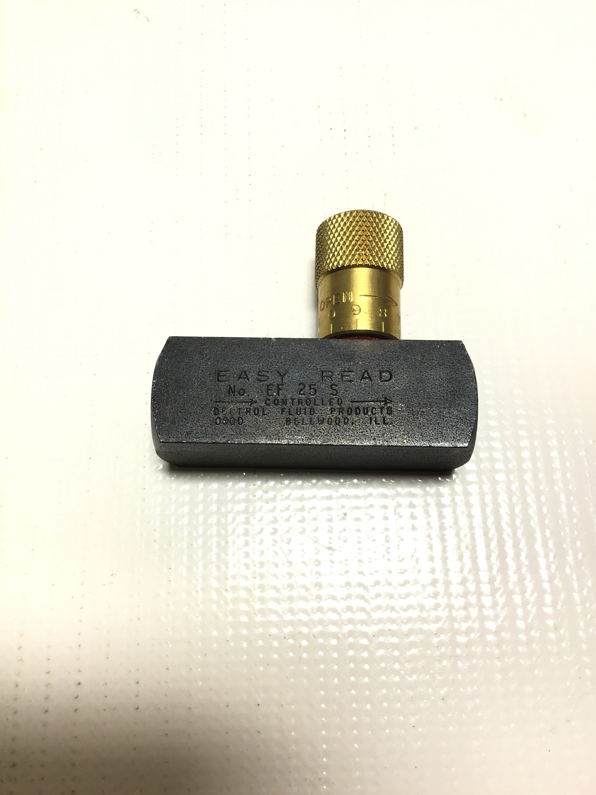DELTROL EF25S “EASY READ” CARBON STEEL ADJUSTABLE NEEDLE VALVE 3/8 ...
