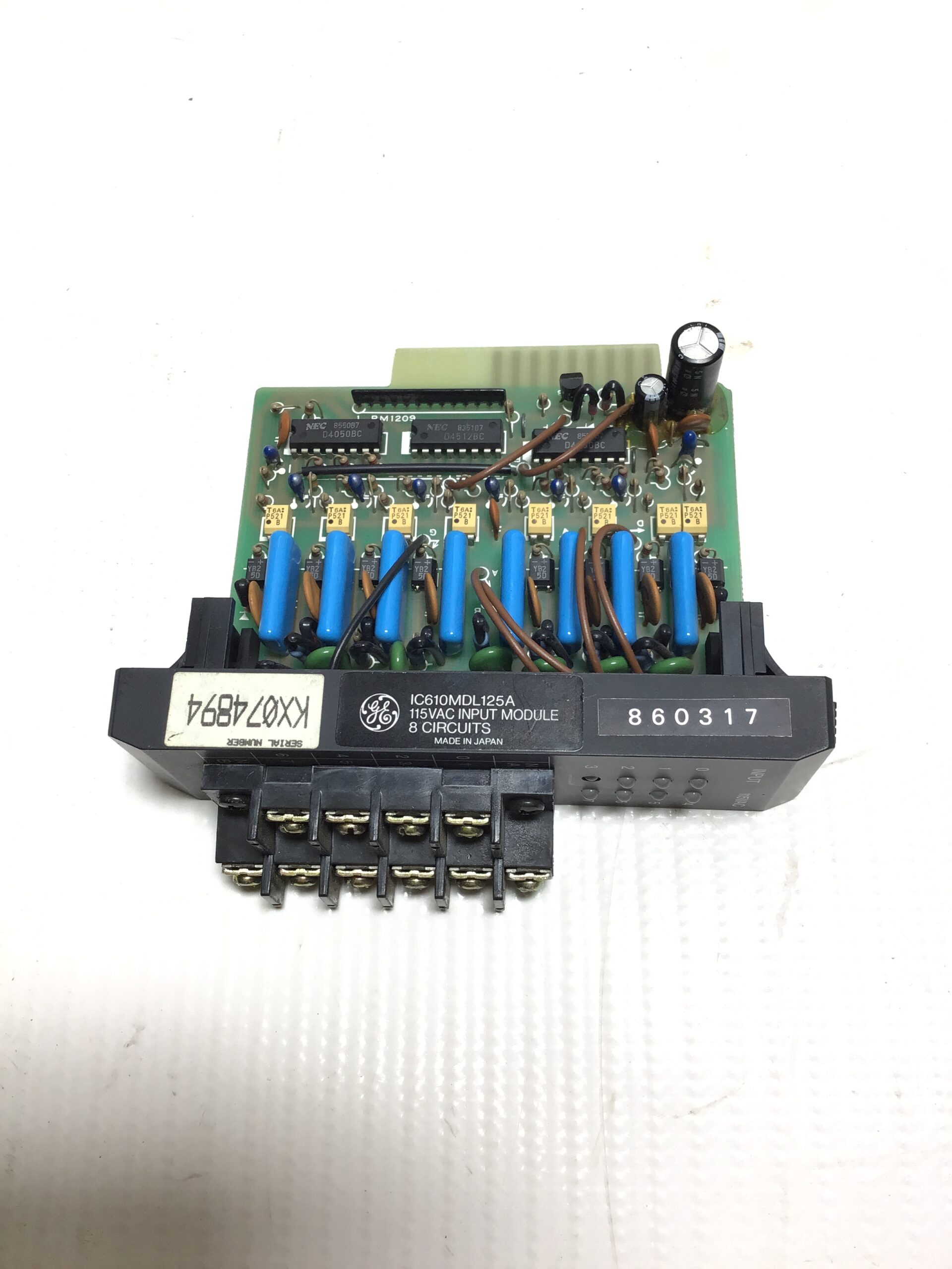 GE Fanuc IC610MDL125A Series One PLC Input Module 8 Circuits 115VAC ...