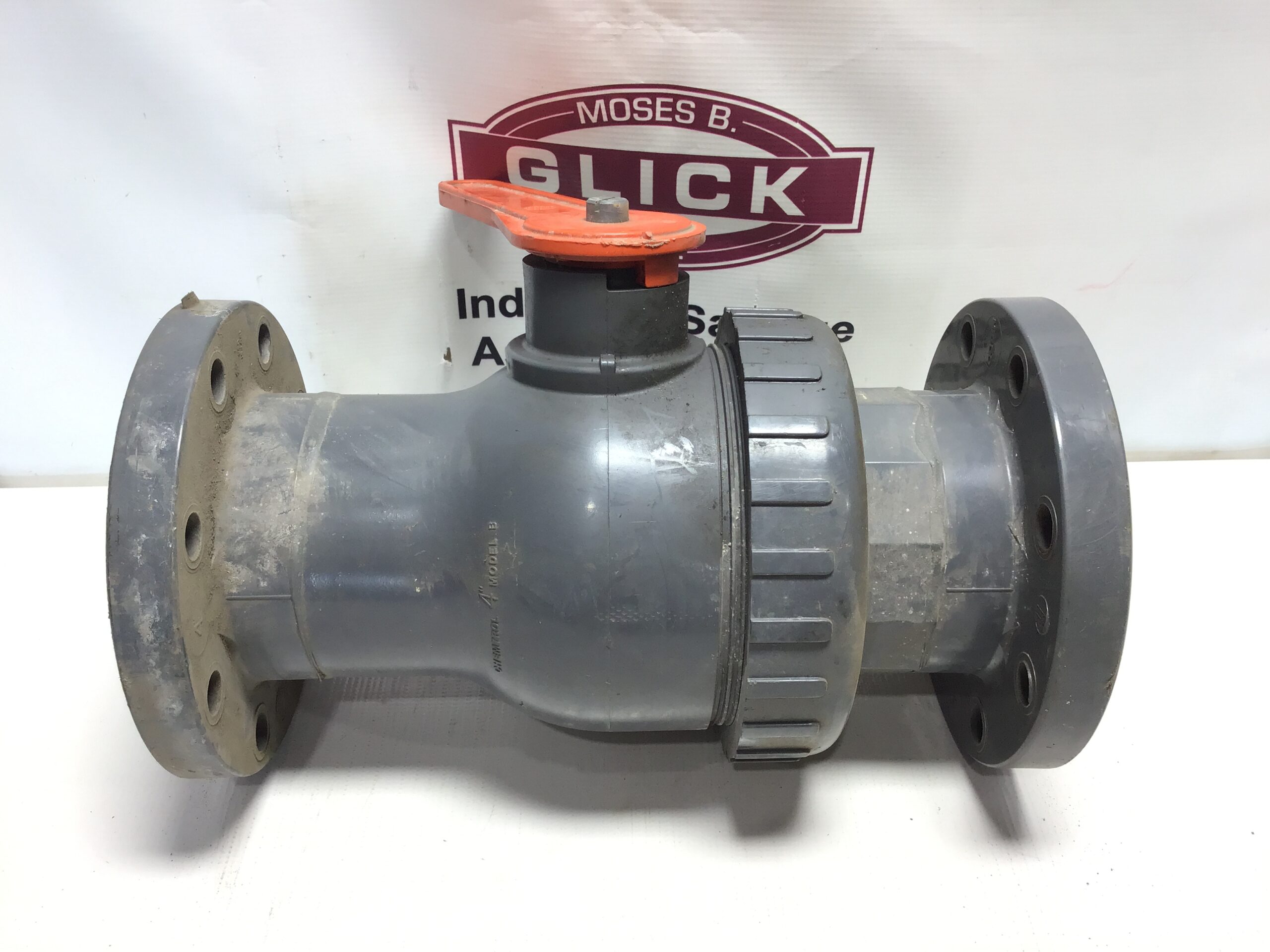 Chemtrol Model B Flanged PVC Ball Valve 4″ Slip x Slip Ends – Moses B ...