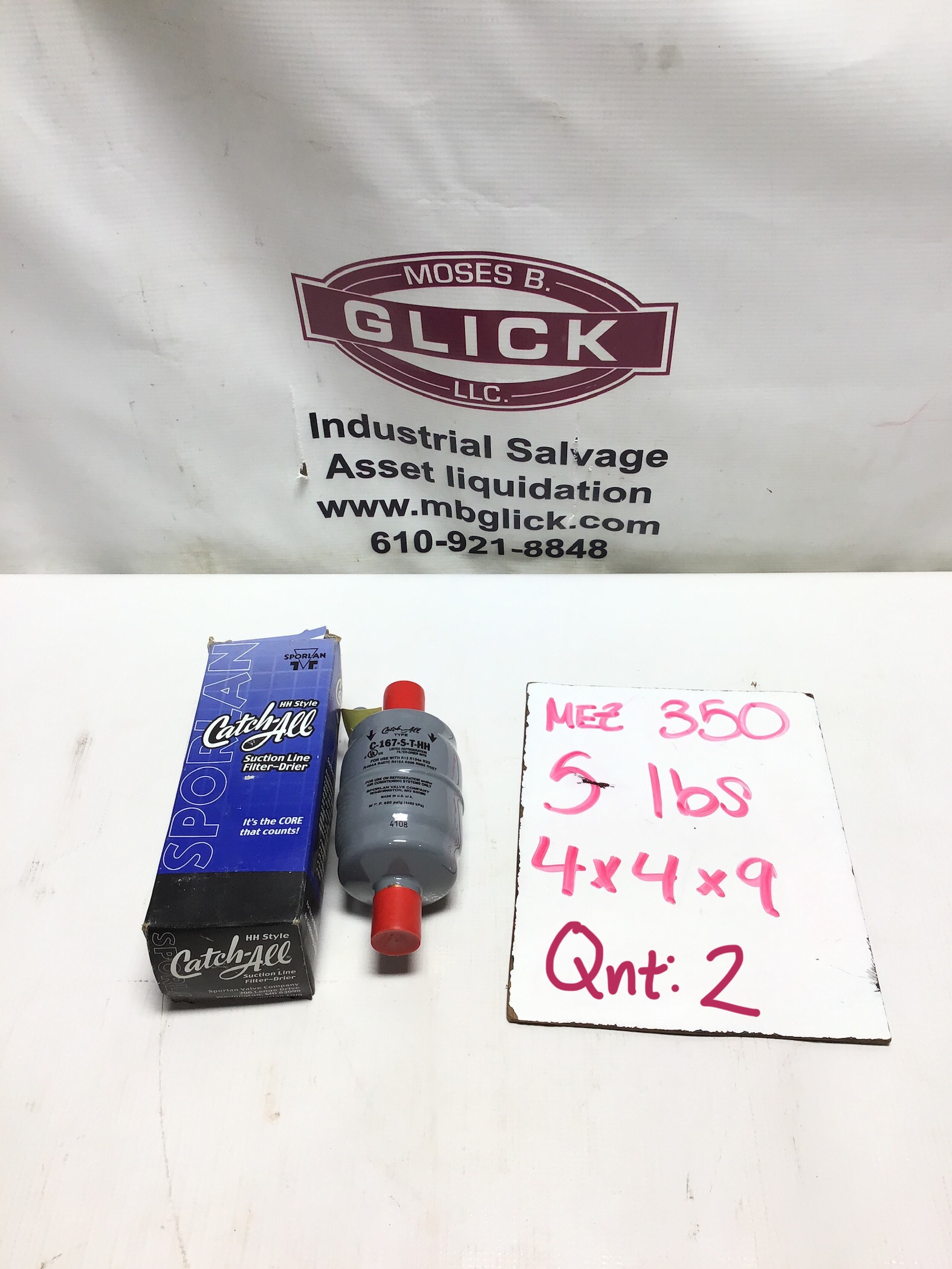 Sporlan C-167-S-T-HH Catch-All Suction Line Filter-Drier 7/8 ODF Solder 650PSIG – Moses B. Glick