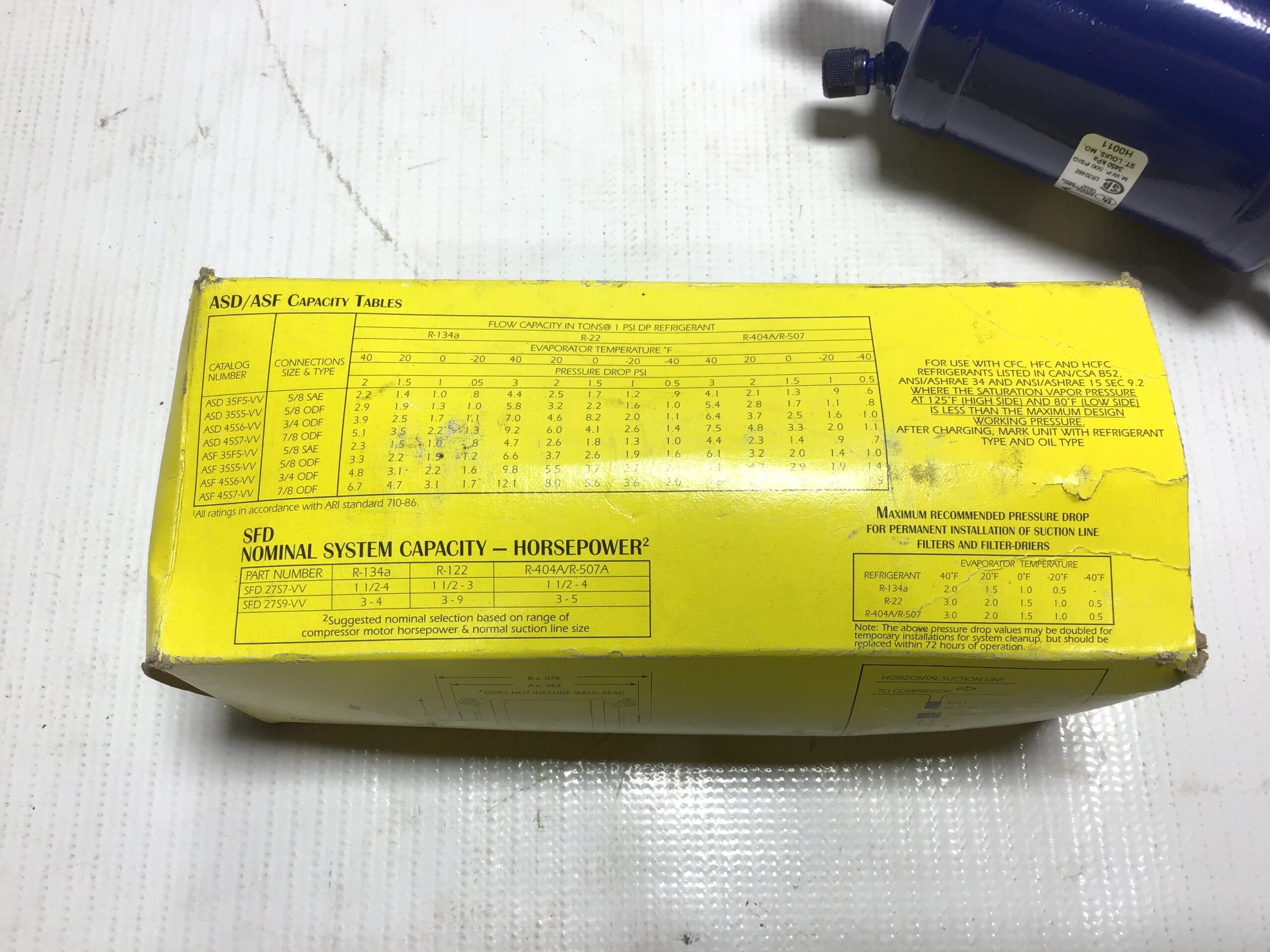 Alco Controls ASD-45S7VV Suction Line Filter Compressor Protector ...