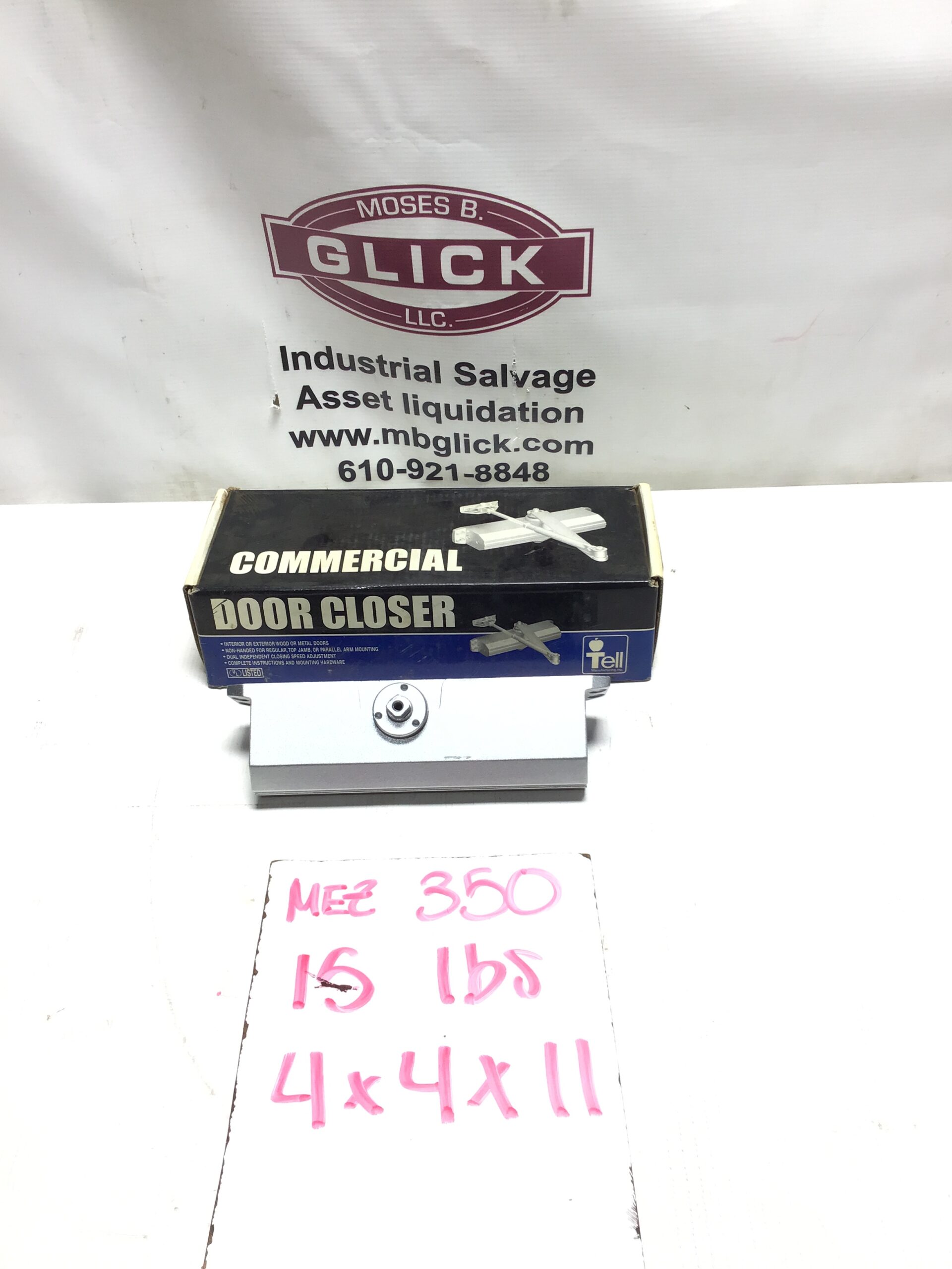 Nib Tell 300 Series Commercial Adjustable Aluminum Door Closer – Moses ...