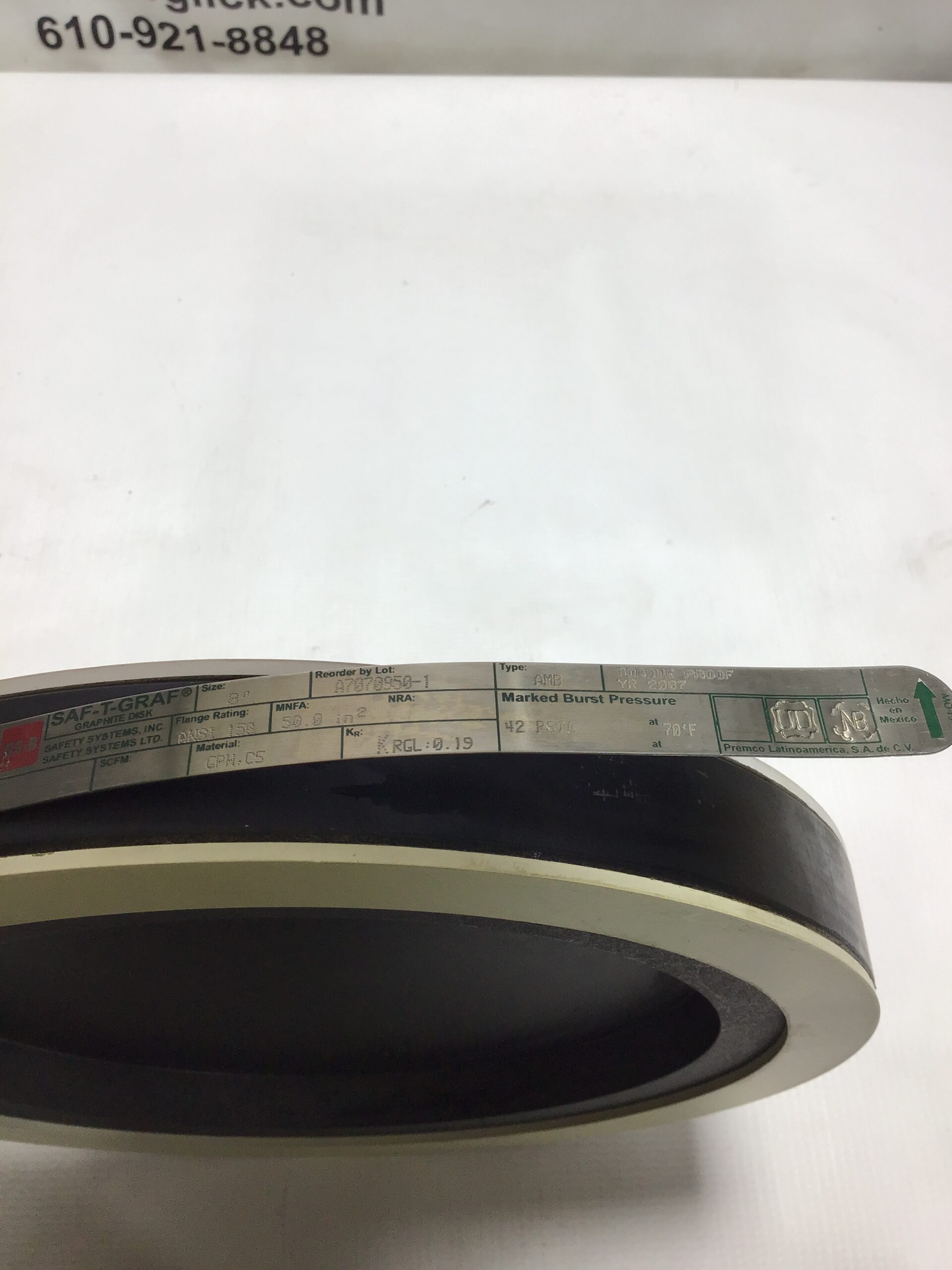 BS&B Safety Systems A7070950-1 SAF-T-GRAF Graphite Rupture Disks ...