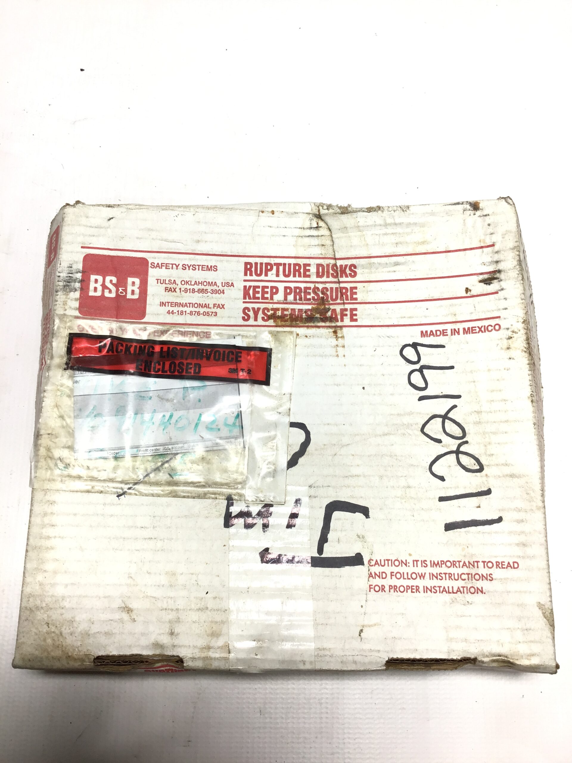 BS&B Safety Systems A7070950-1 SAF-T-GRAF Graphite Rupture Disks ...