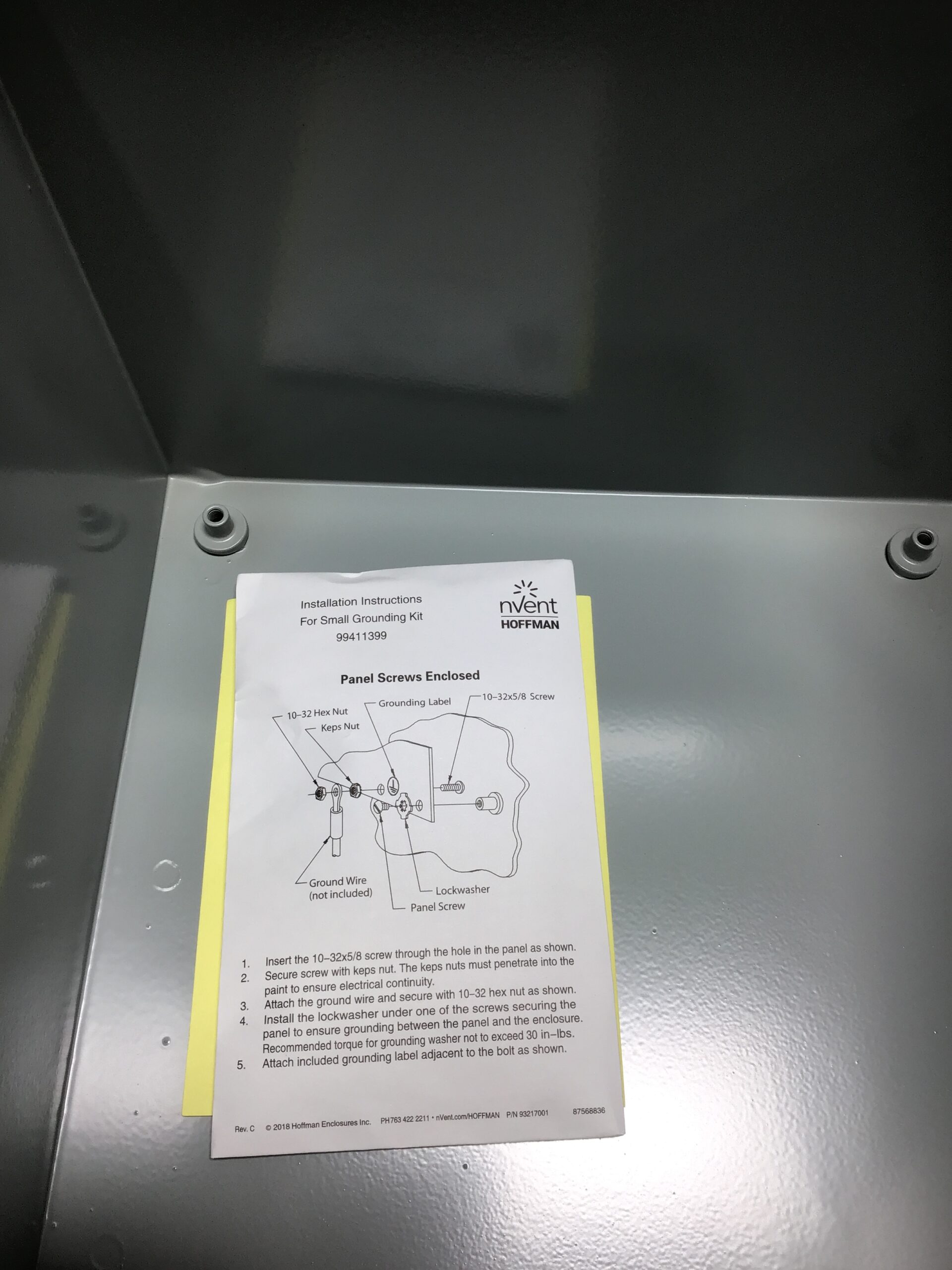 Hoffman A10108CH Panel Screws Enclosed Continuous Hinge with Clamps 12 ...