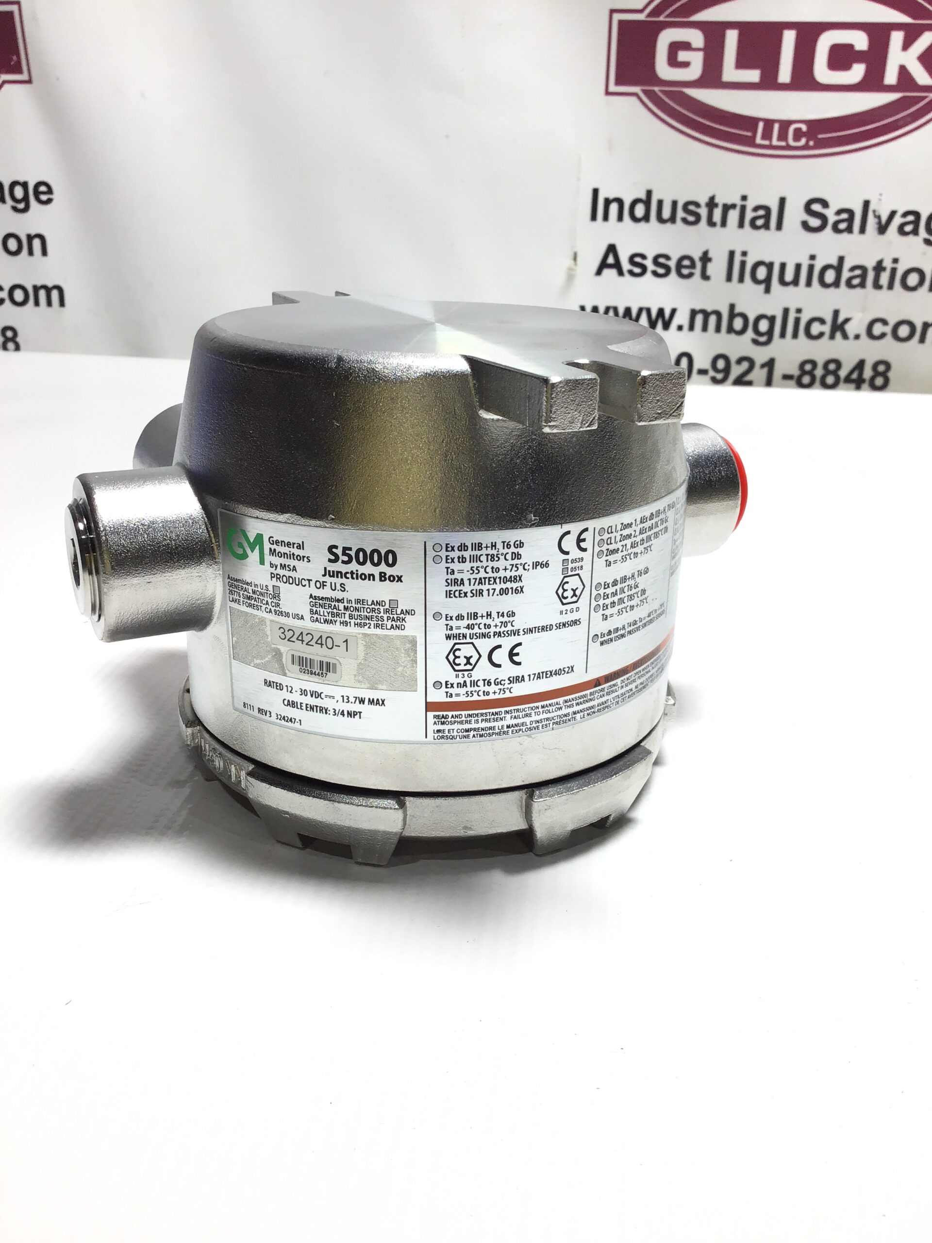 MSA General Monitors S5000 Junction Box 324240-1 – Moses B. Glick