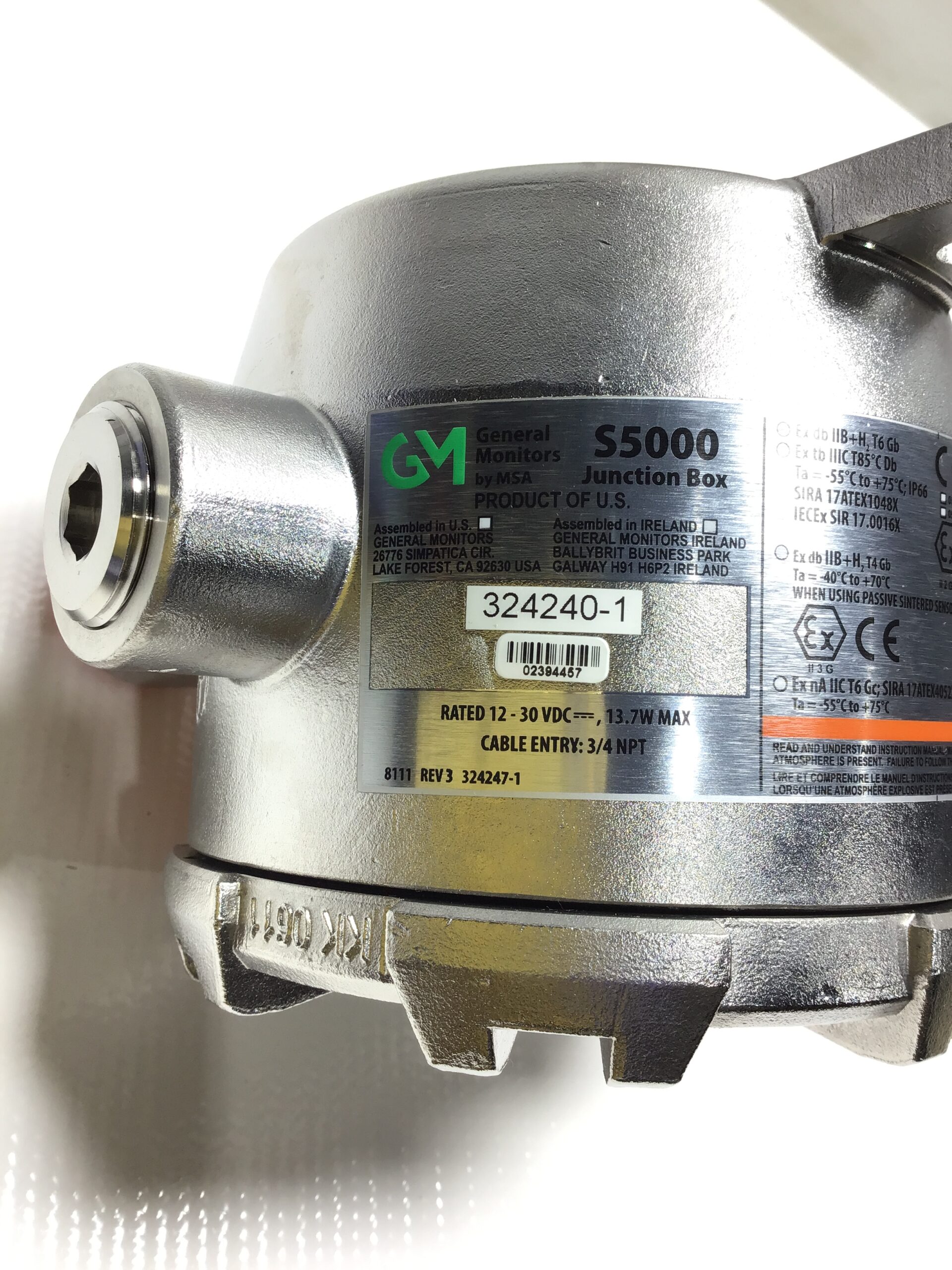 MSA General Monitors S5000 Junction Box 324240-1 – Moses B. Glick