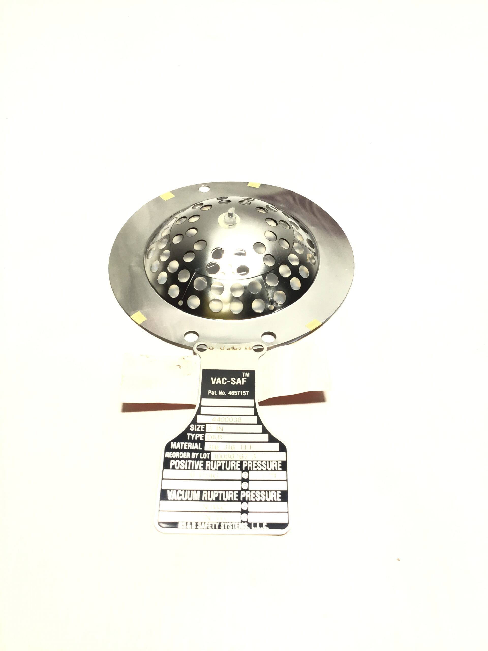 BS&B VAC-SAF 4400038 Vacuum Rupture Disk 3″ – Moses B. Glick