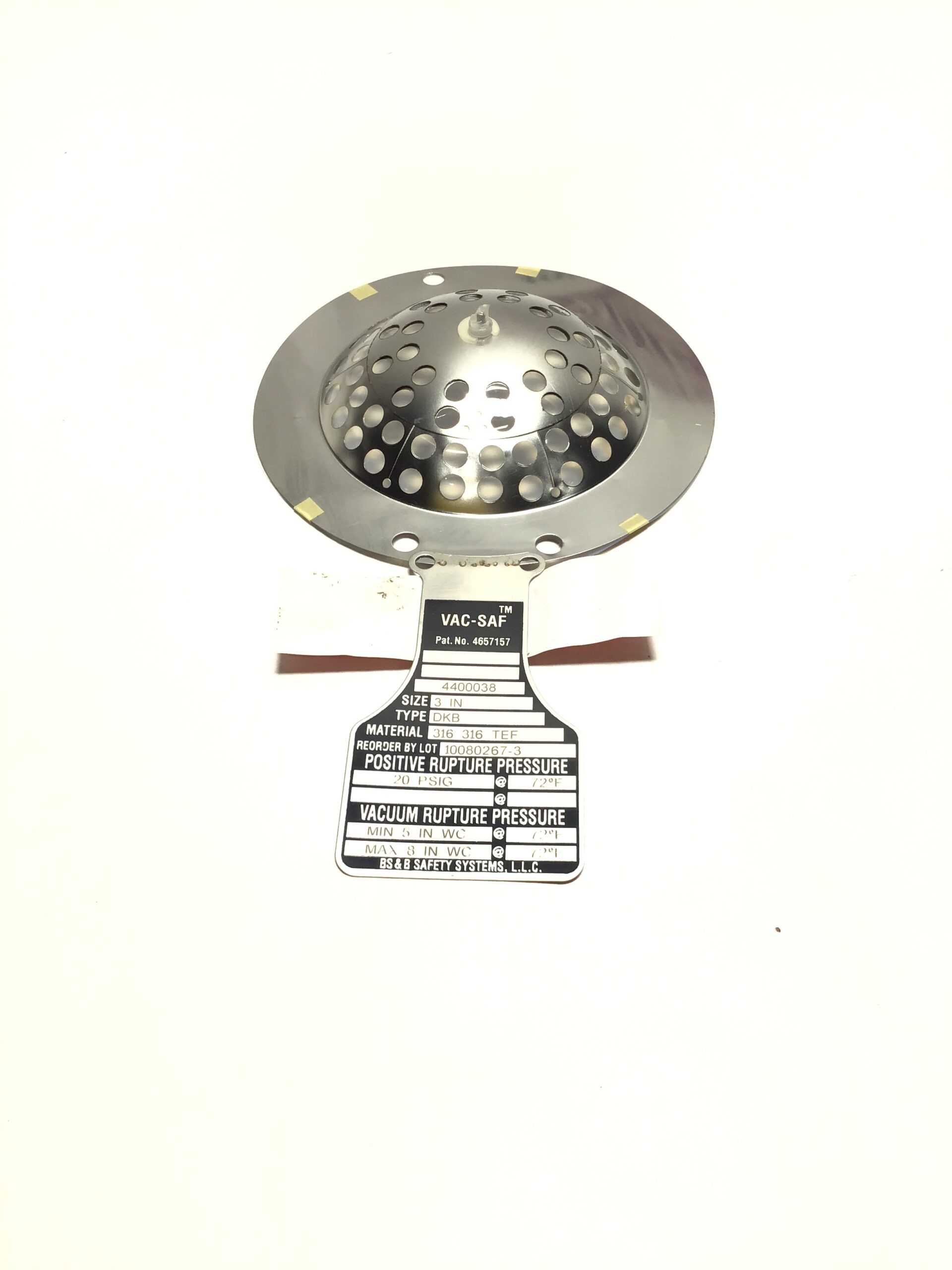 BS&B VAC-SAF 4400038 Vacuum Rupture Disk 3″ – Moses B. Glick