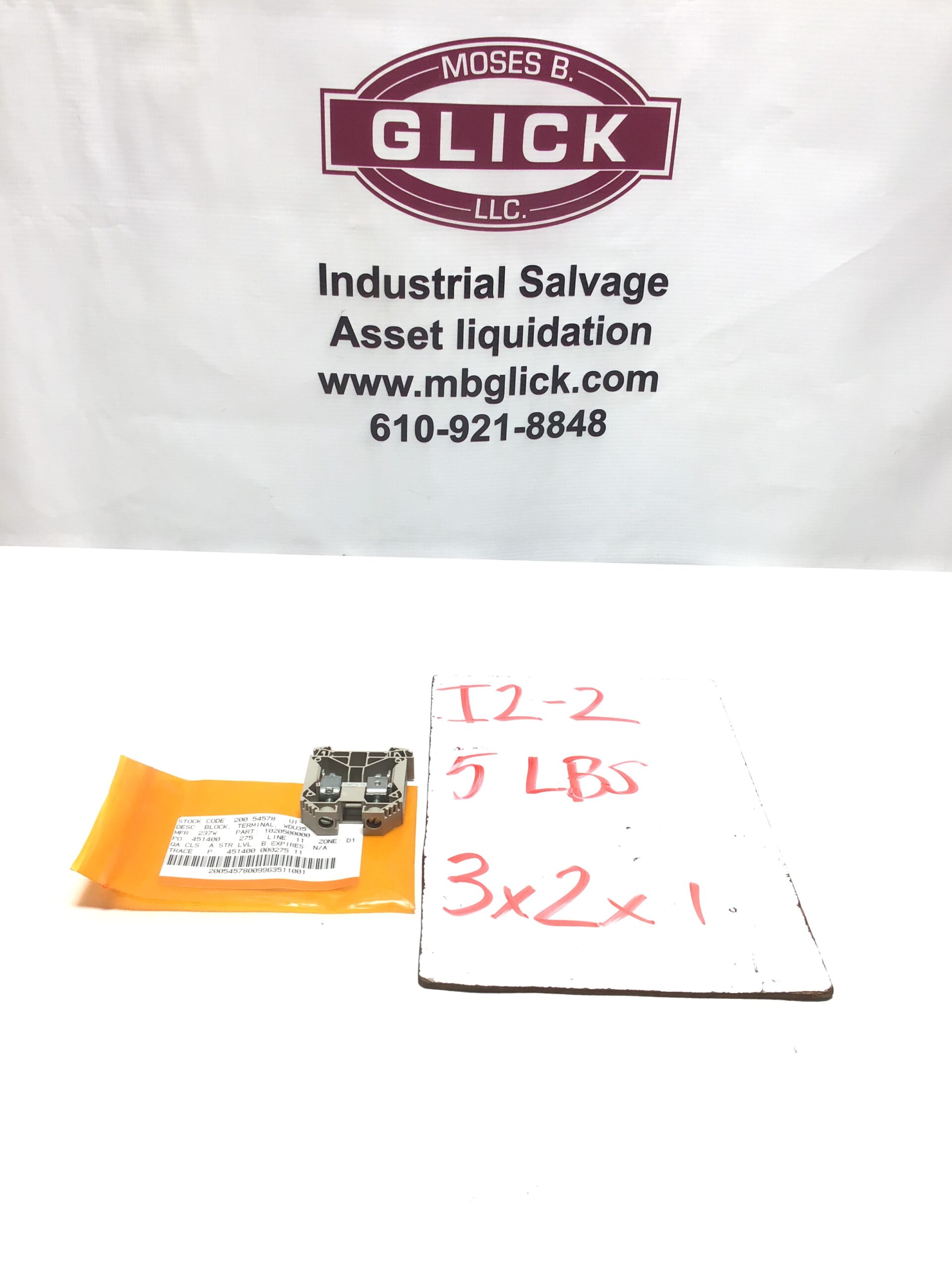 Weidmuller WDU 35/237W DIN Rail Terminal Block – Moses B. Glick