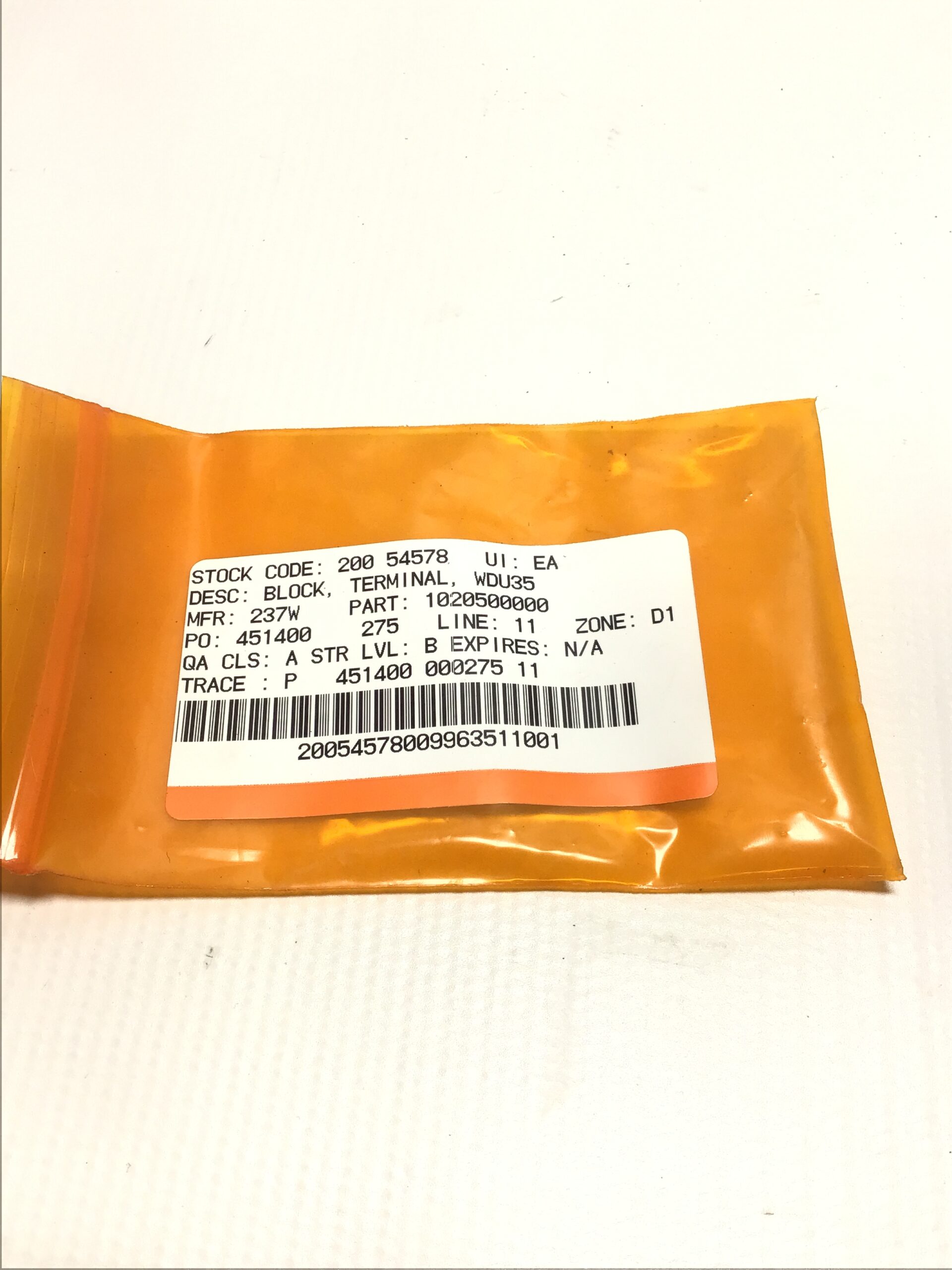 Weidmuller WDU 35/237W DIN Rail Terminal Block – Moses B. Glick