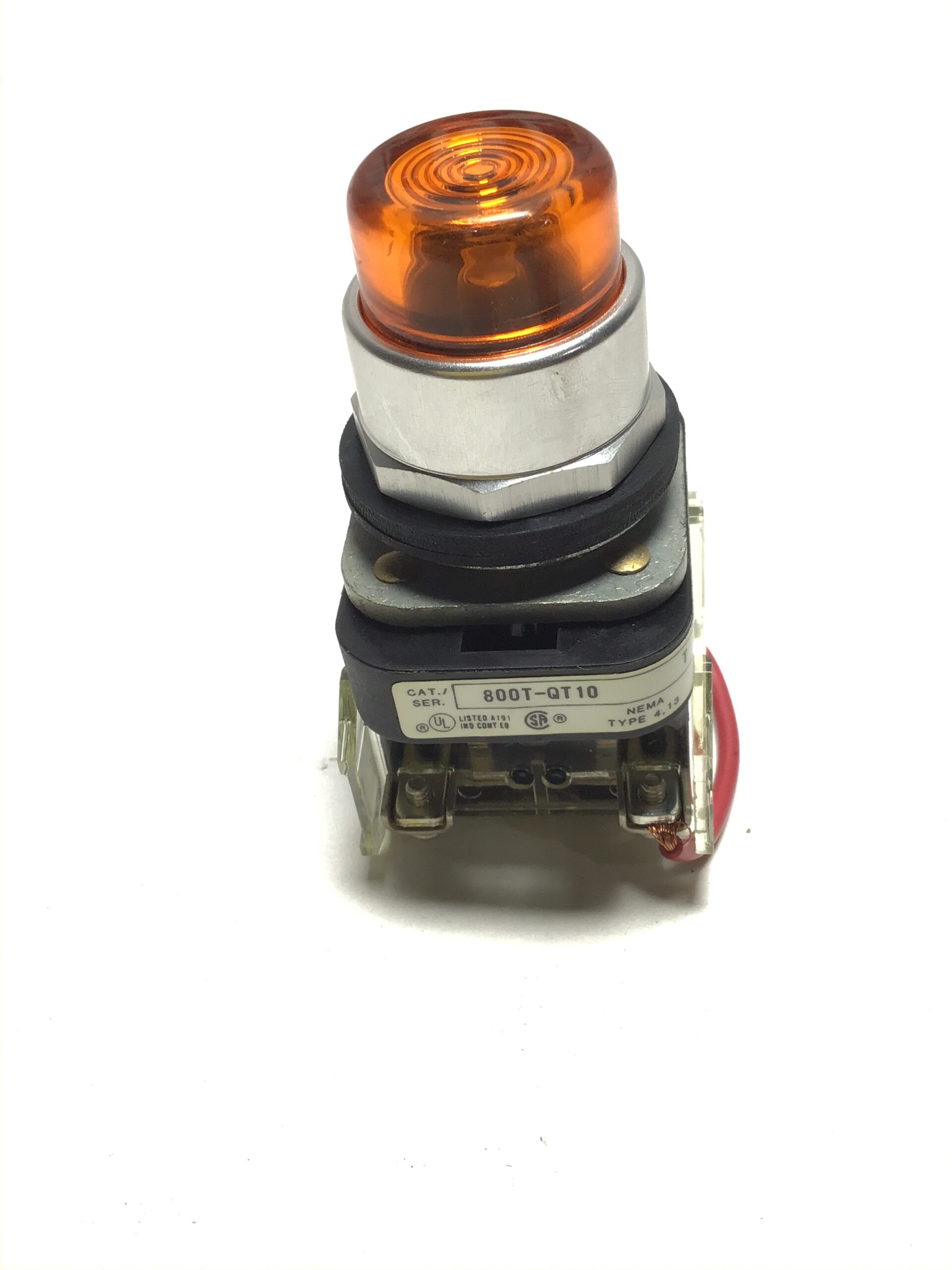 Allen-Bradley 800T-QT10 Push Button Amber Pilot Light – Moses B. Glick