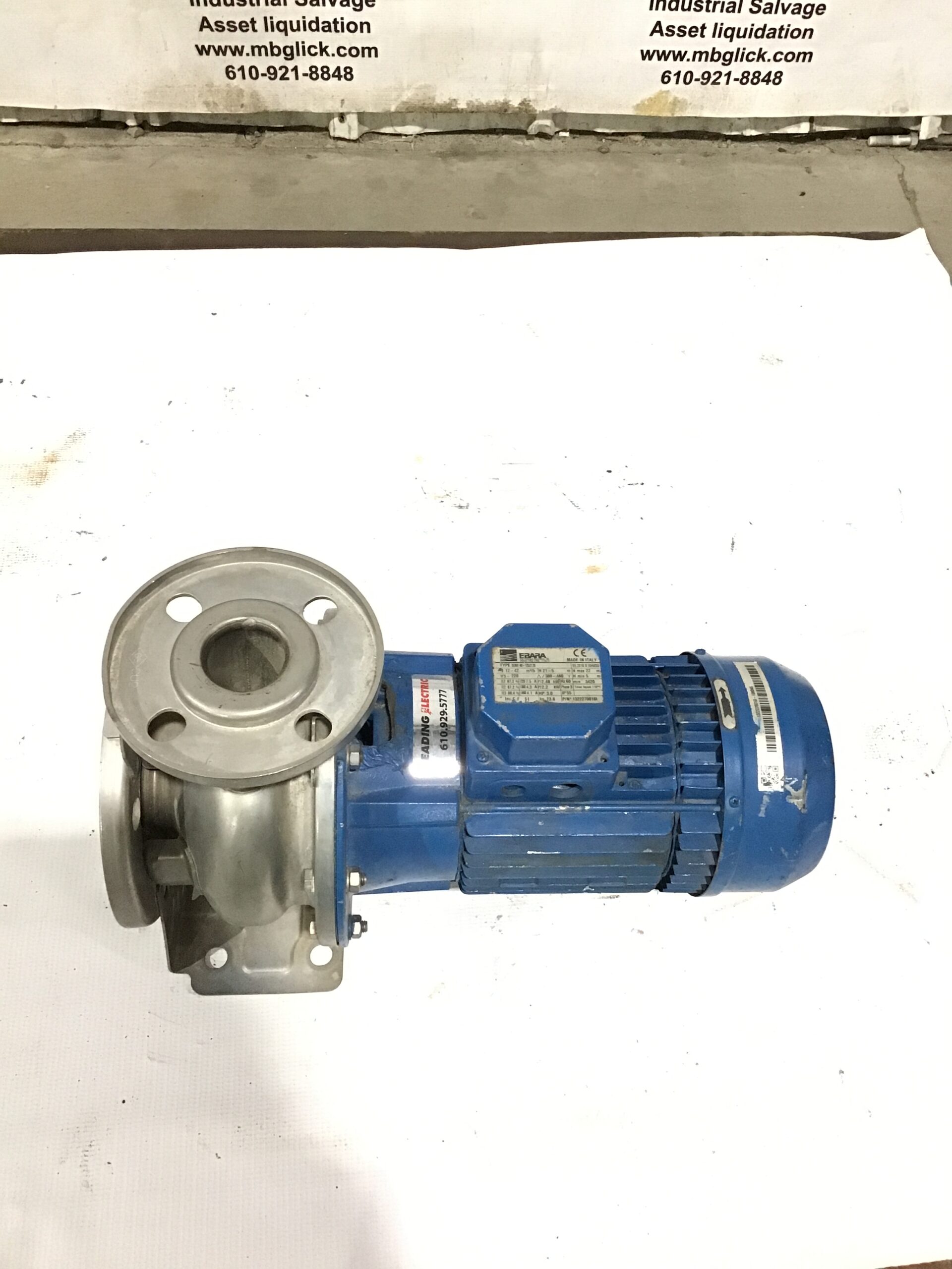Ebara 3LM/I 40-125/2.26 Stainless Steel Three-Phase Electric Pump ...