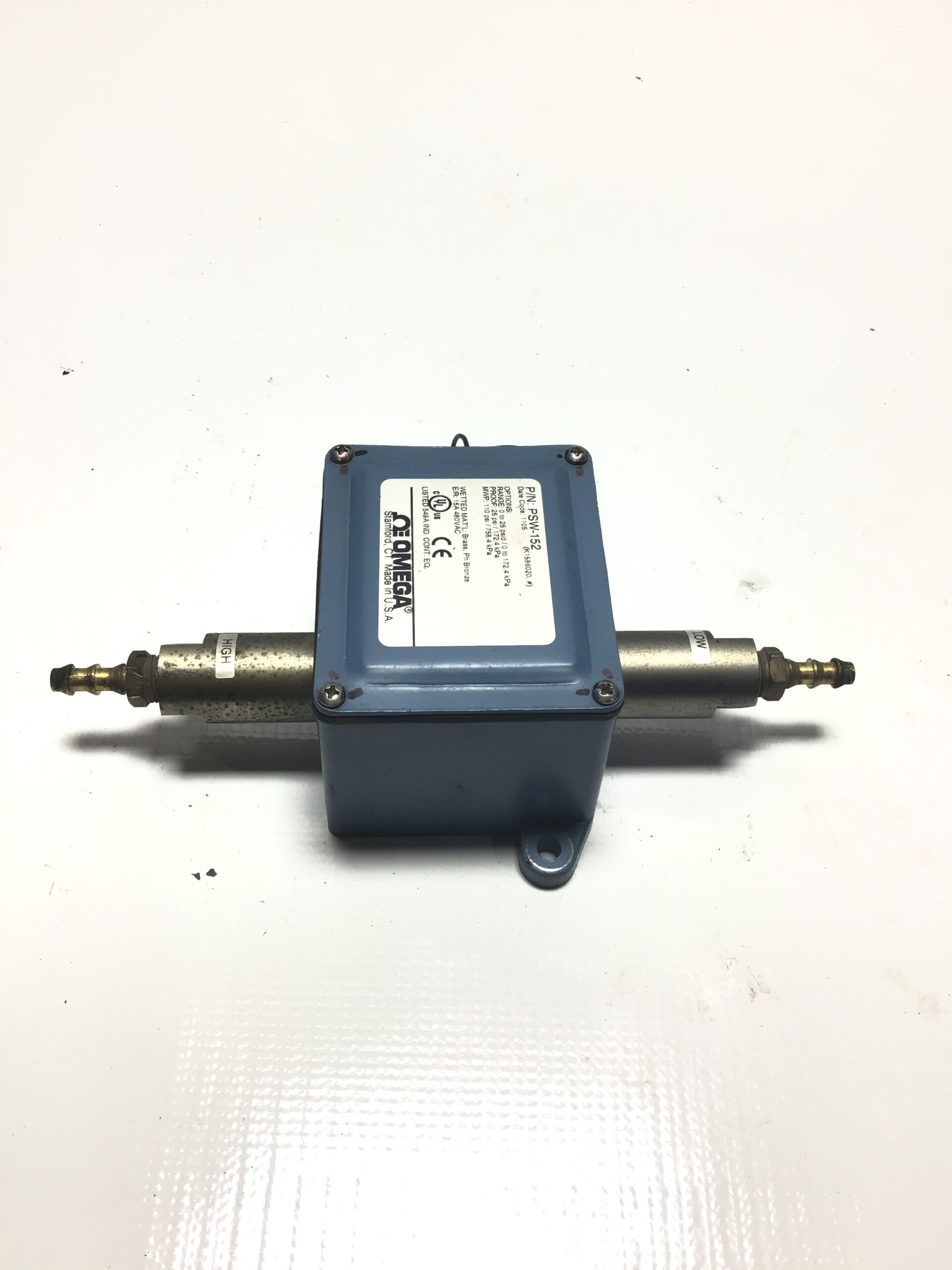 Omega PSW-152 General Purpose Industrial Pressure Switch 0-25PSID 0-172 ...
