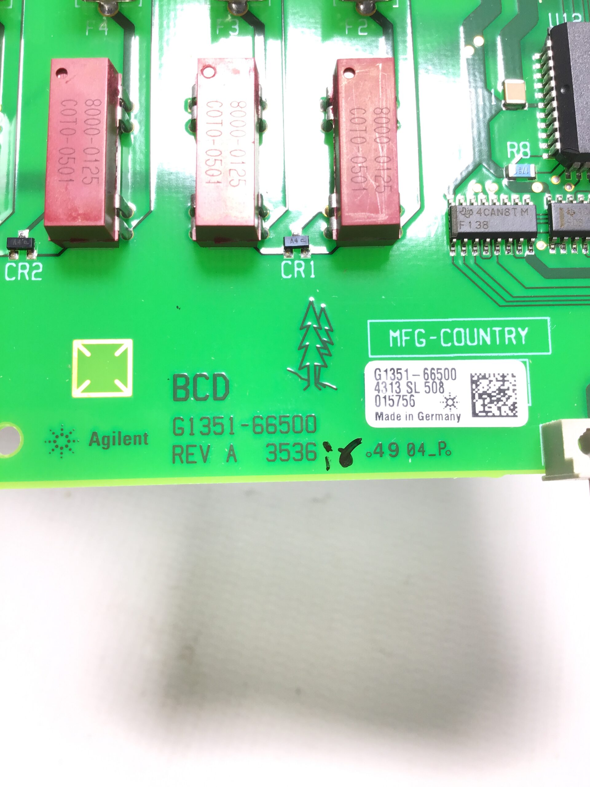Agilent G1351 66500 External Contact Bcd Board Moses B Glick