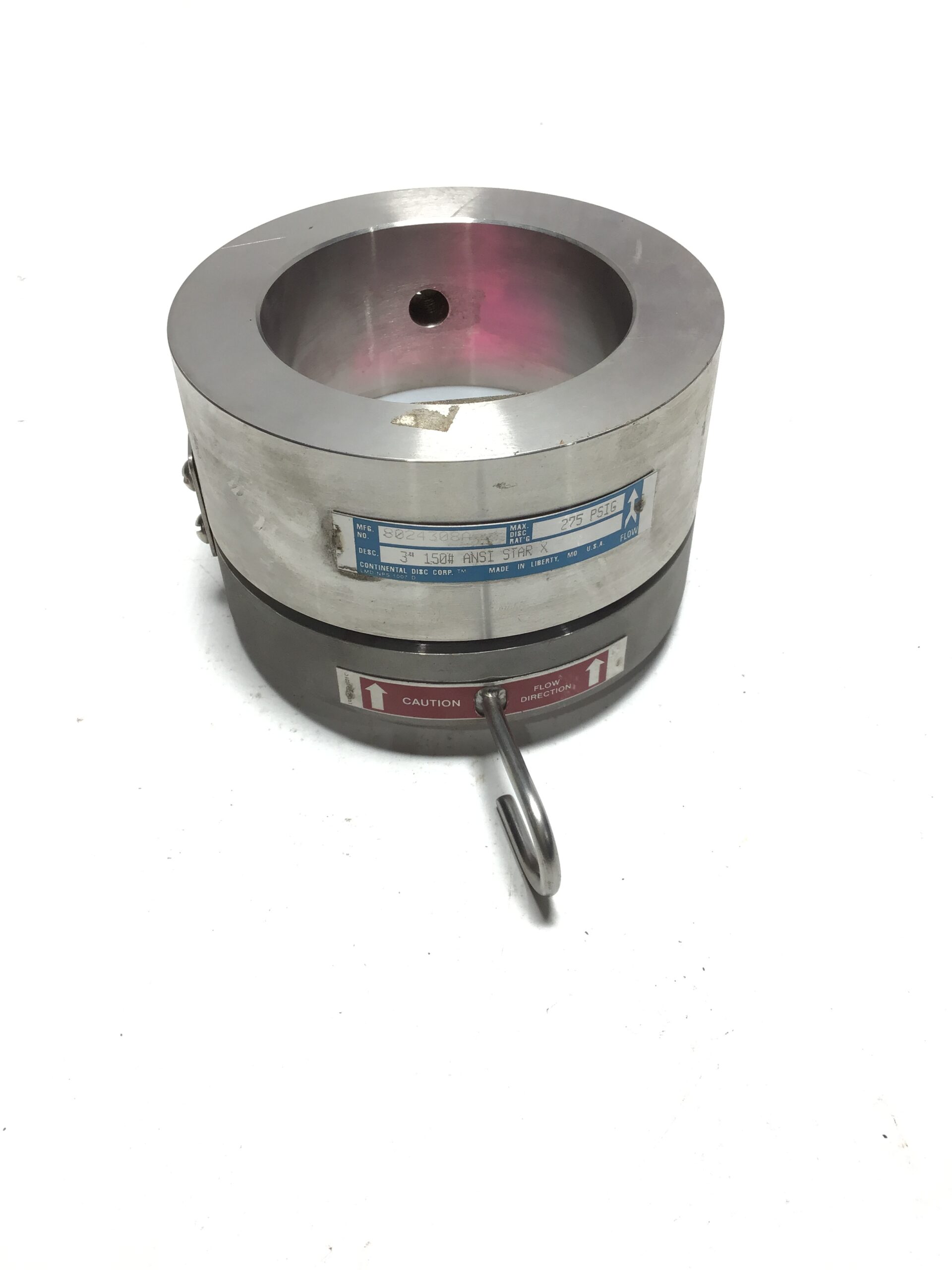 Continental Disc 8024308A Rupture Disc 3″ 1500 ANSI 275PSIG Max Rating ...